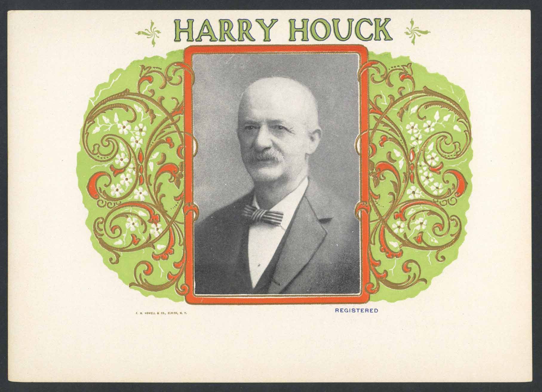 Harry Houck Brand Inner Cigar Box Label – thelabelman