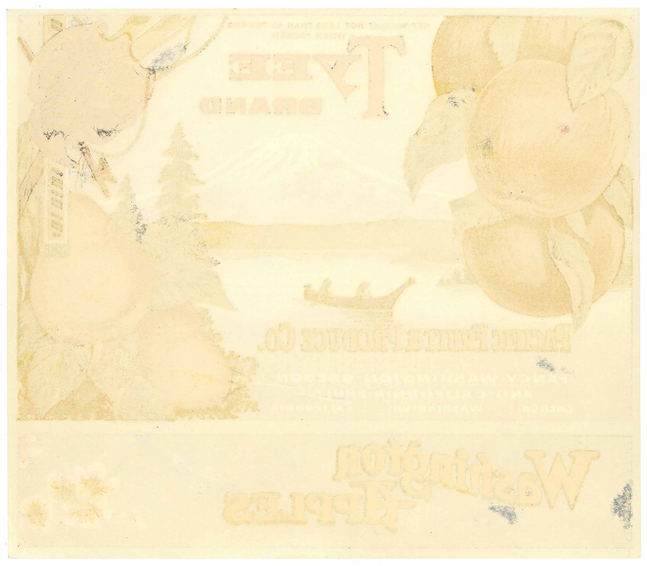 Tyee Brand Vintage Oregon Washington California Apple Crate Label ...