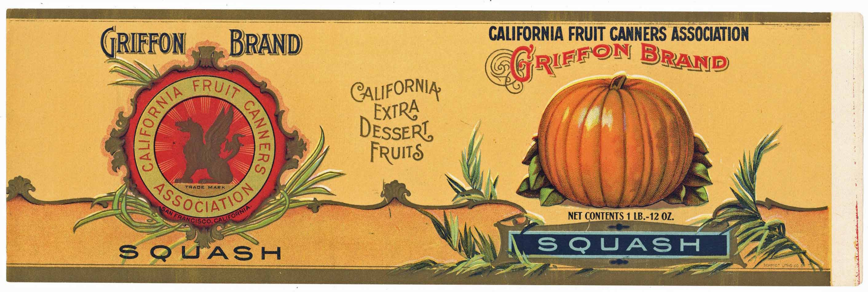 Griffon Brand Vintage Squash Can Label – thelabelman