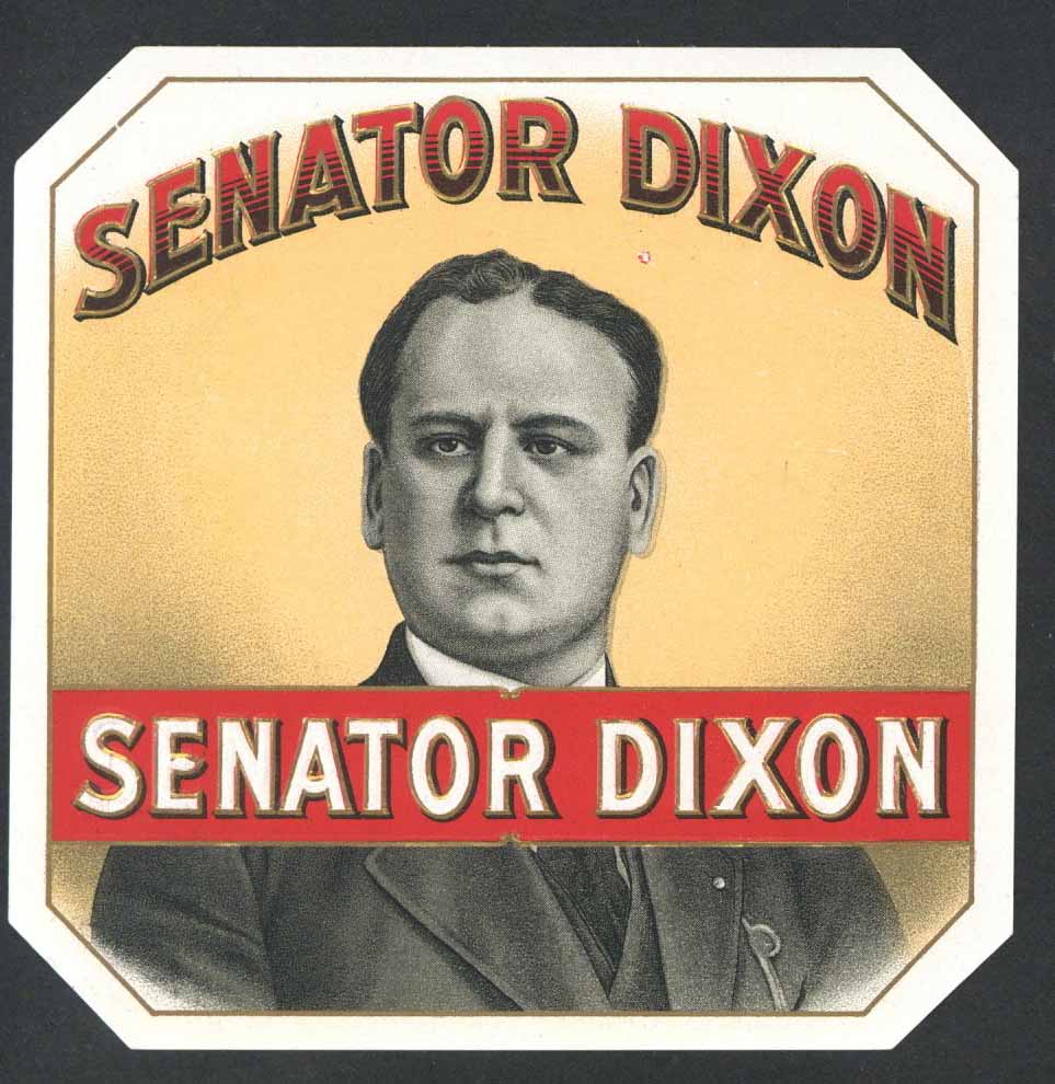 Senator Dixon Brand Outer Cigar Label – thelabelman