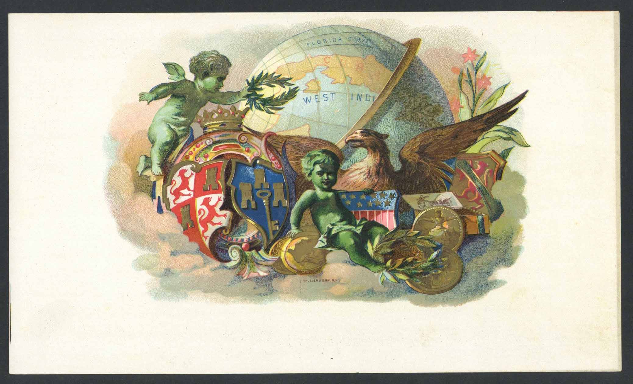 Stock Inner Cigar Box Label, cherubs – thelabelman
