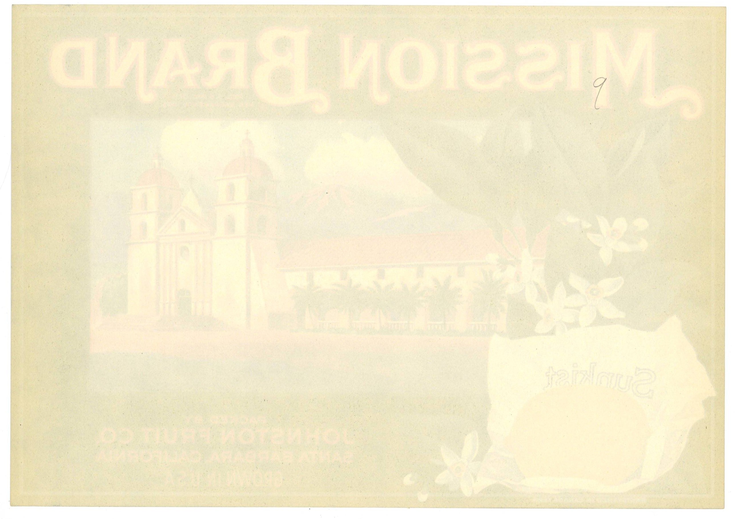Mission Brand Vintage Santa Barbara California Lemon Crate Label ...