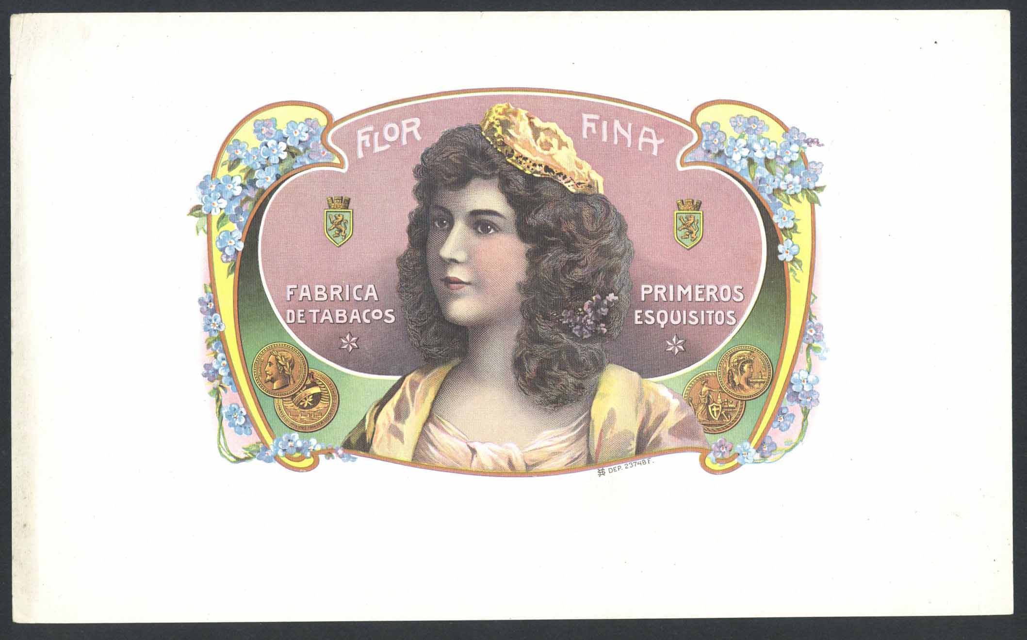 Flor Fina Brand Inner Cigar Box Label – thelabelman