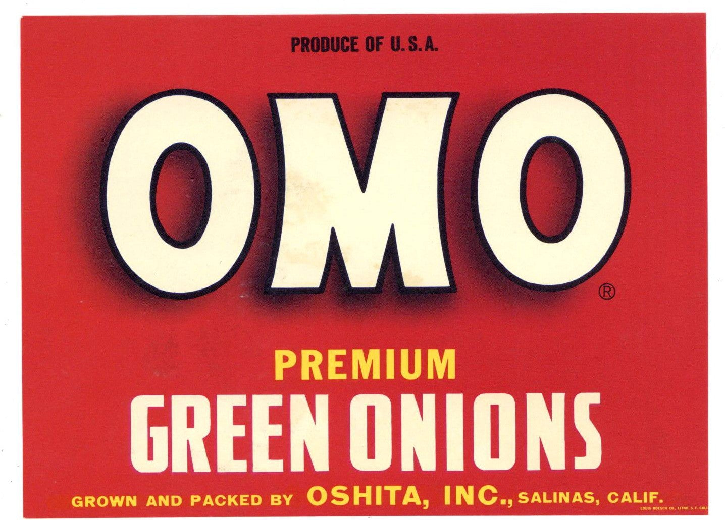 OMO Brand Vintage Salinas California Onion Crate Label – thelabelman