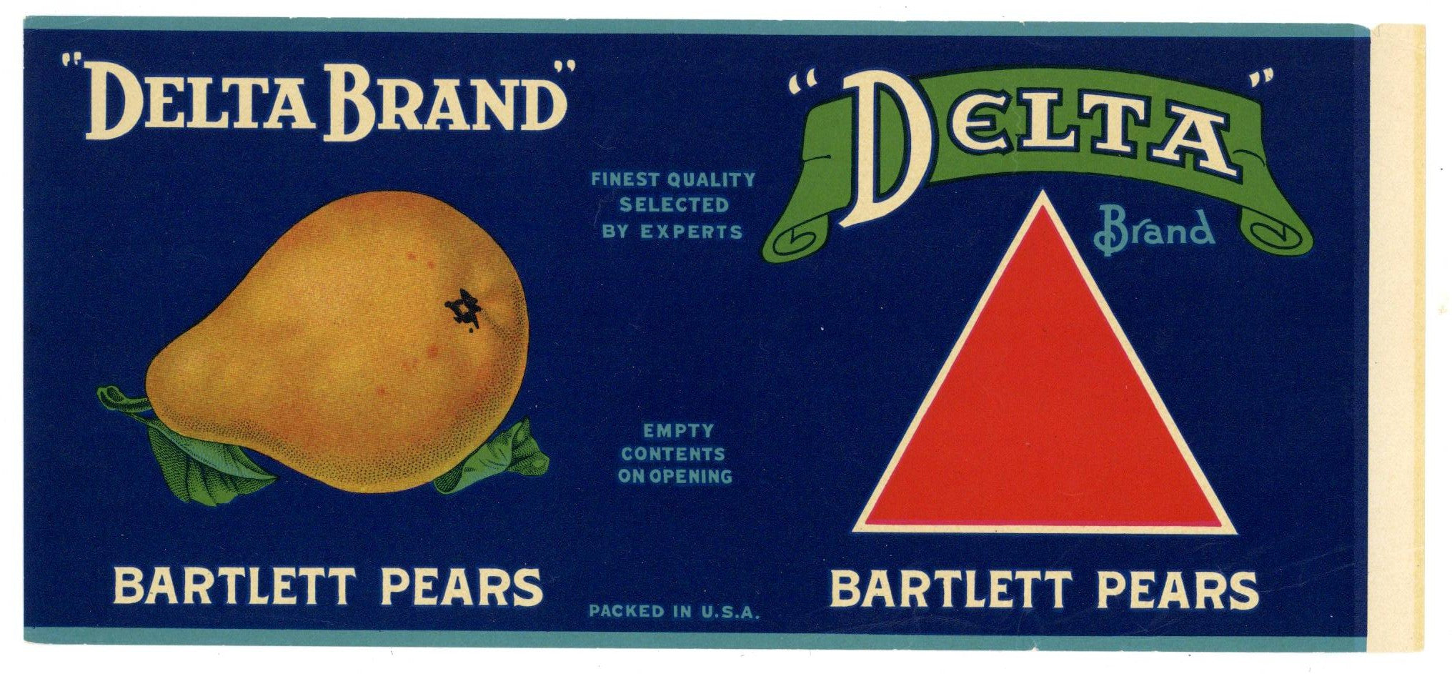 Delta Brand Vintage Pear Can Label – thelabelman