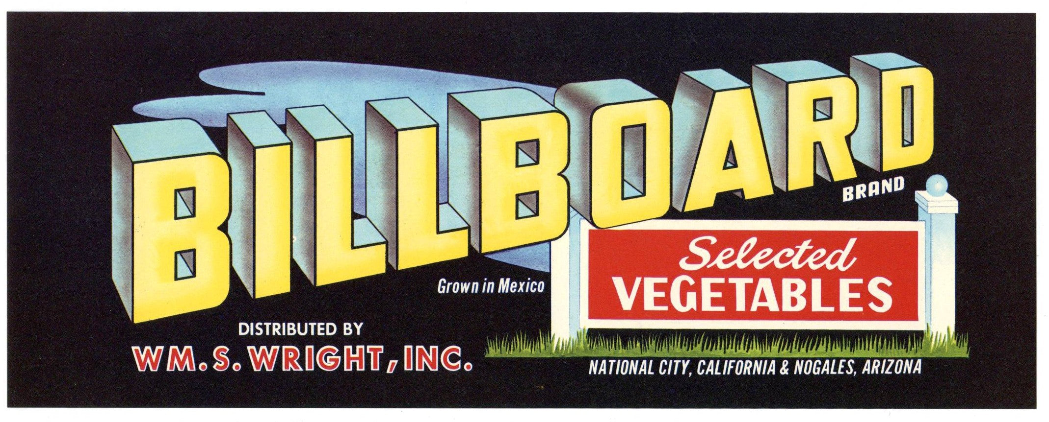 Billboard Brand Vintage National City California Vegetable Crate Label ...