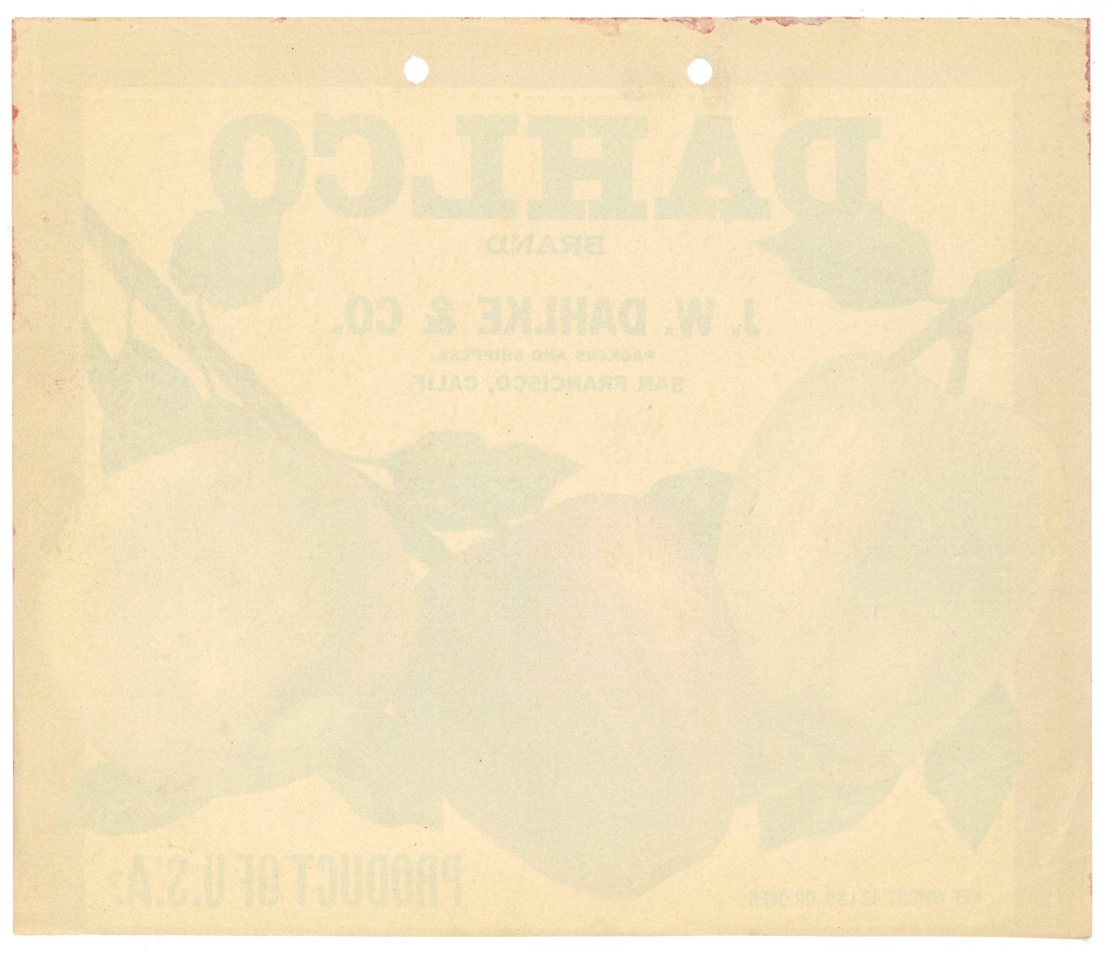 Dahlco Brand Vintage California Apple Crate Label – thelabelman