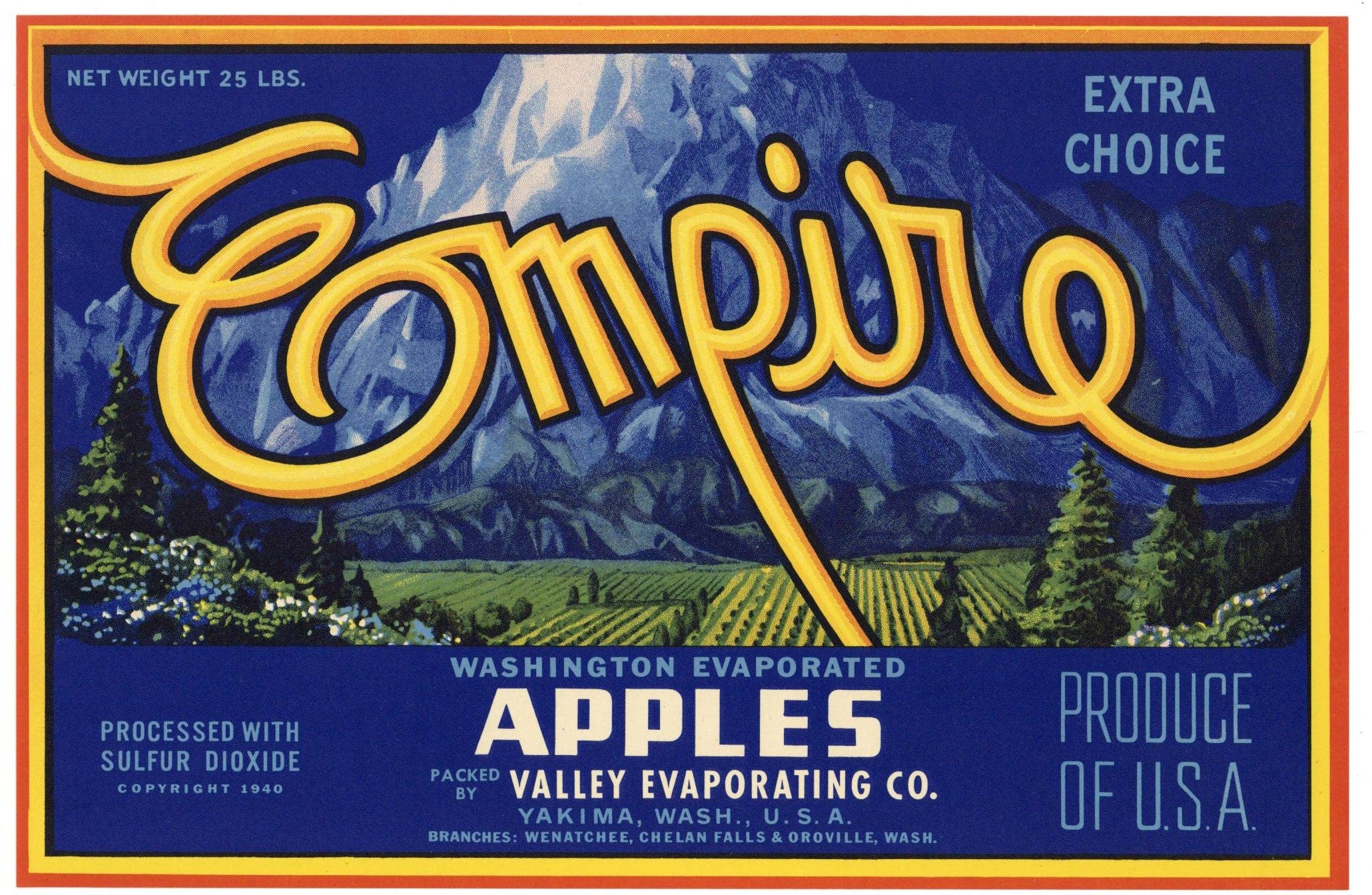 Empire Brand Vintage Washington Apple Crate Label – thelabelman