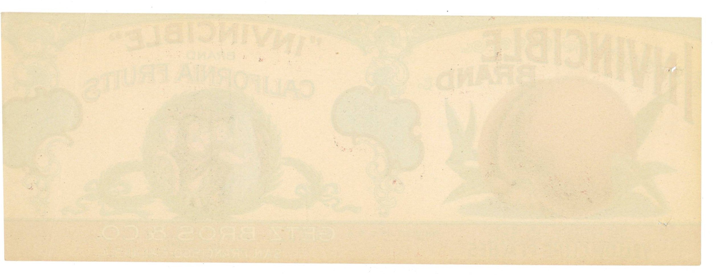 Invincible Brand Vintage Getz Bros. Cling Peach Can Label – thelabelman