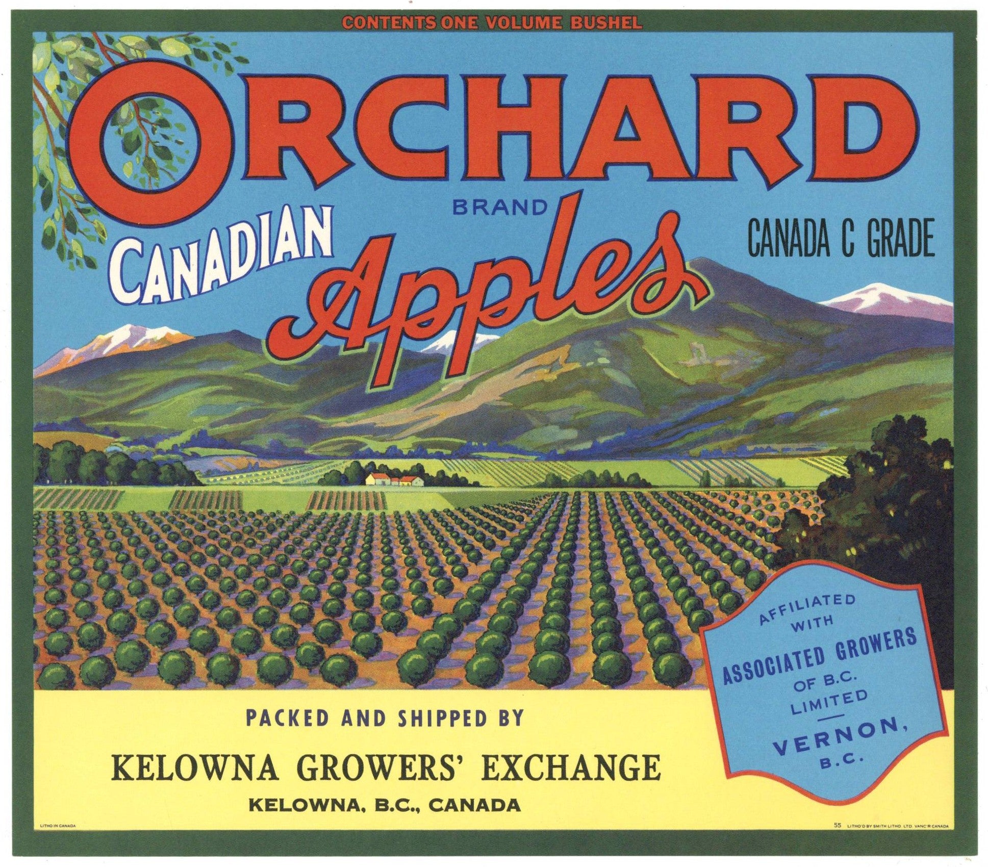 Orchard Brand Vintage Canadian Apple Crate Label, Kelowna – thelabelman