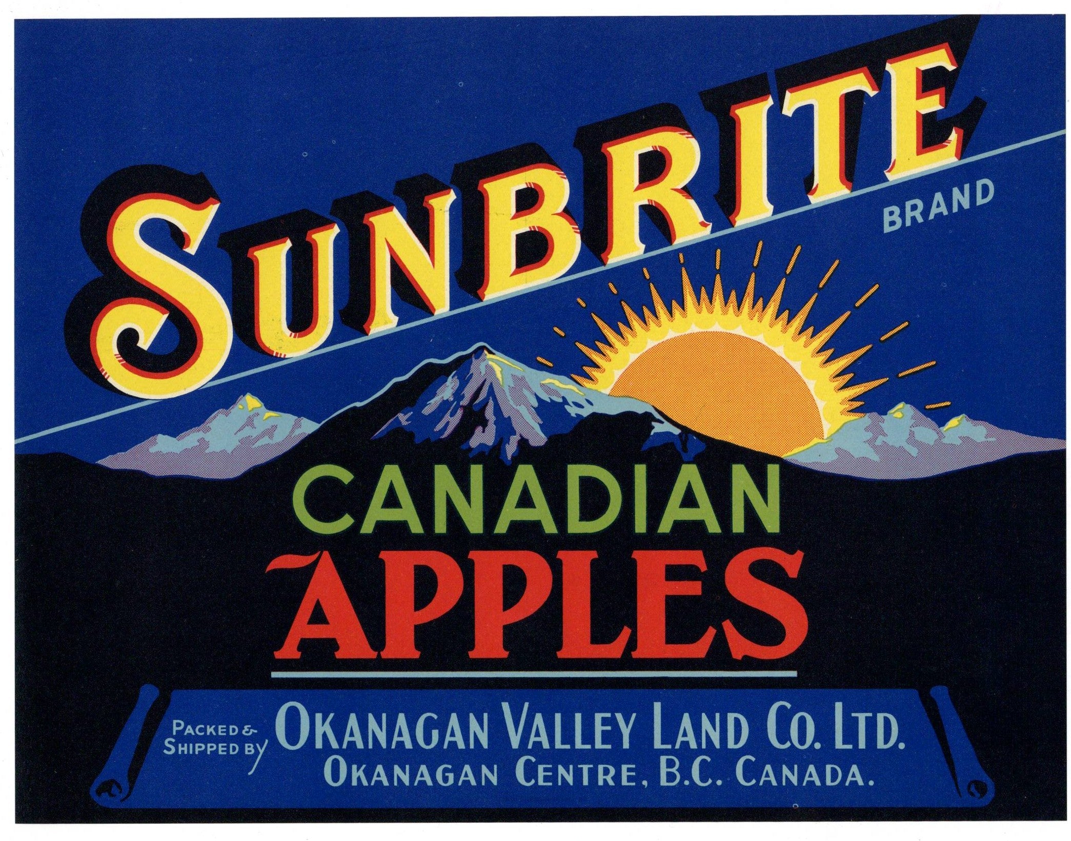 Sunbrite Brand Vintage Canadian Apple Crate Label – thelabelman