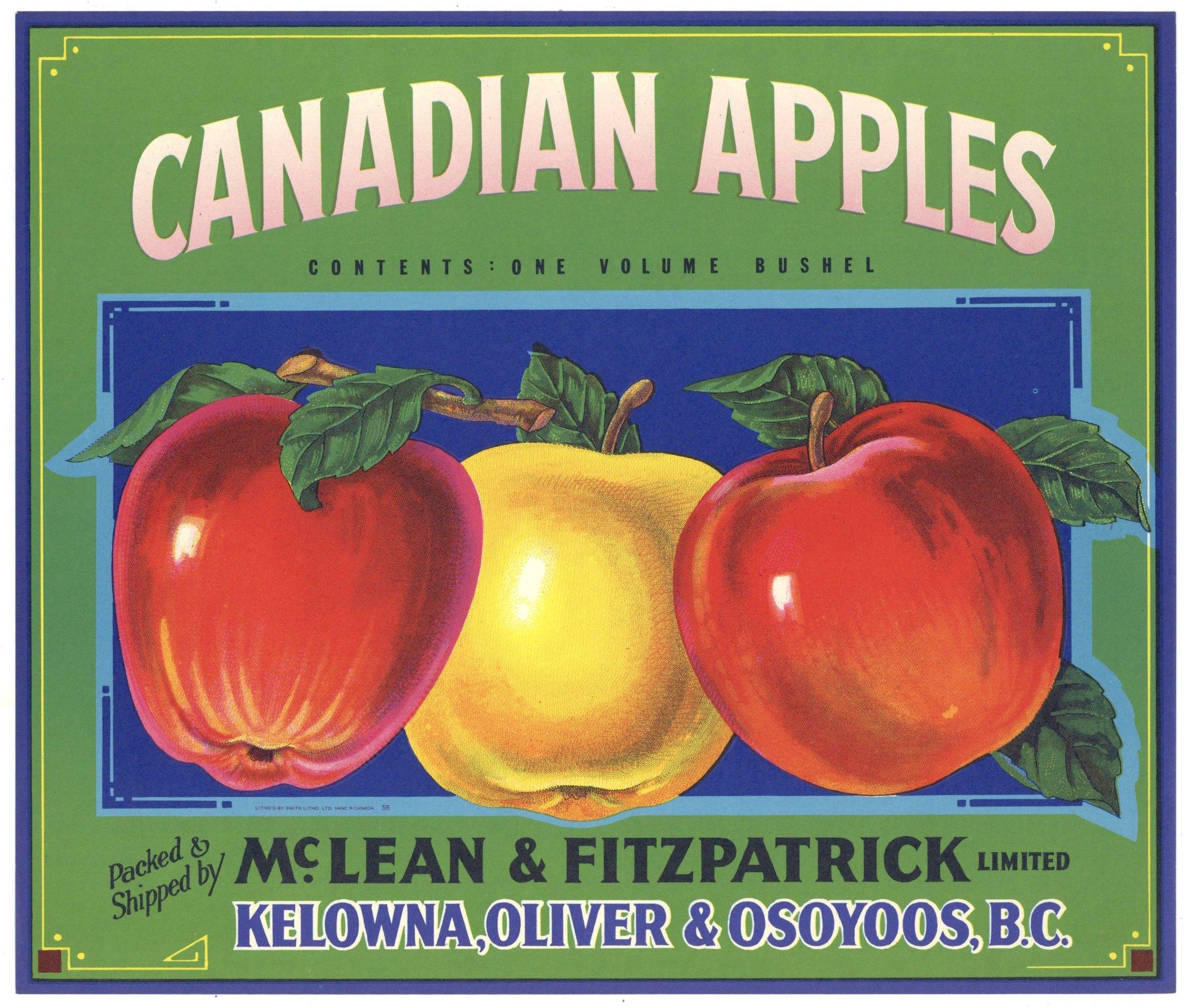 Canadian Apples Brand Vintage Canadian Apple Crate Label – thelabelman