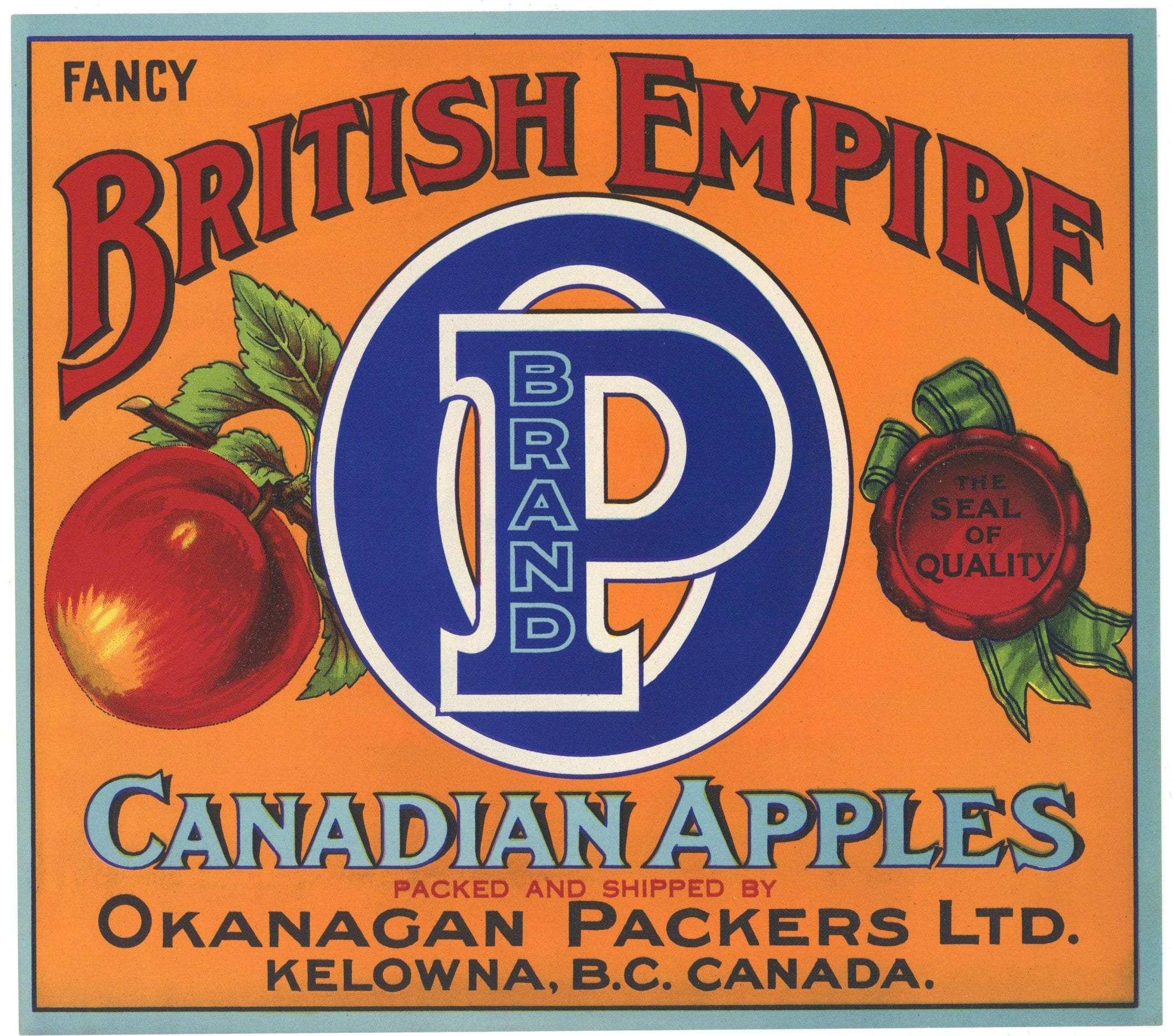 British Empire Brand Vintage Canadian Apple Crate Label – thelabelman