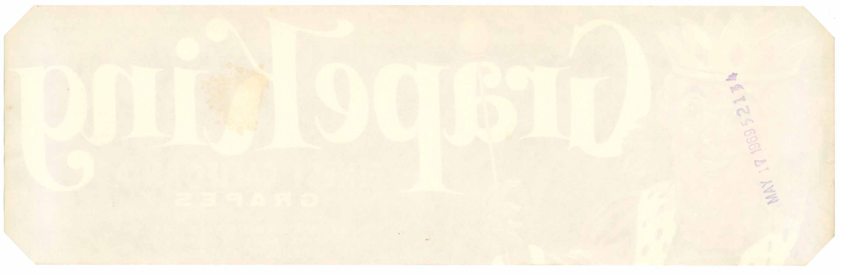 Grape King Brand Vintage Bakersfield Grape Crate Label – thelabelman