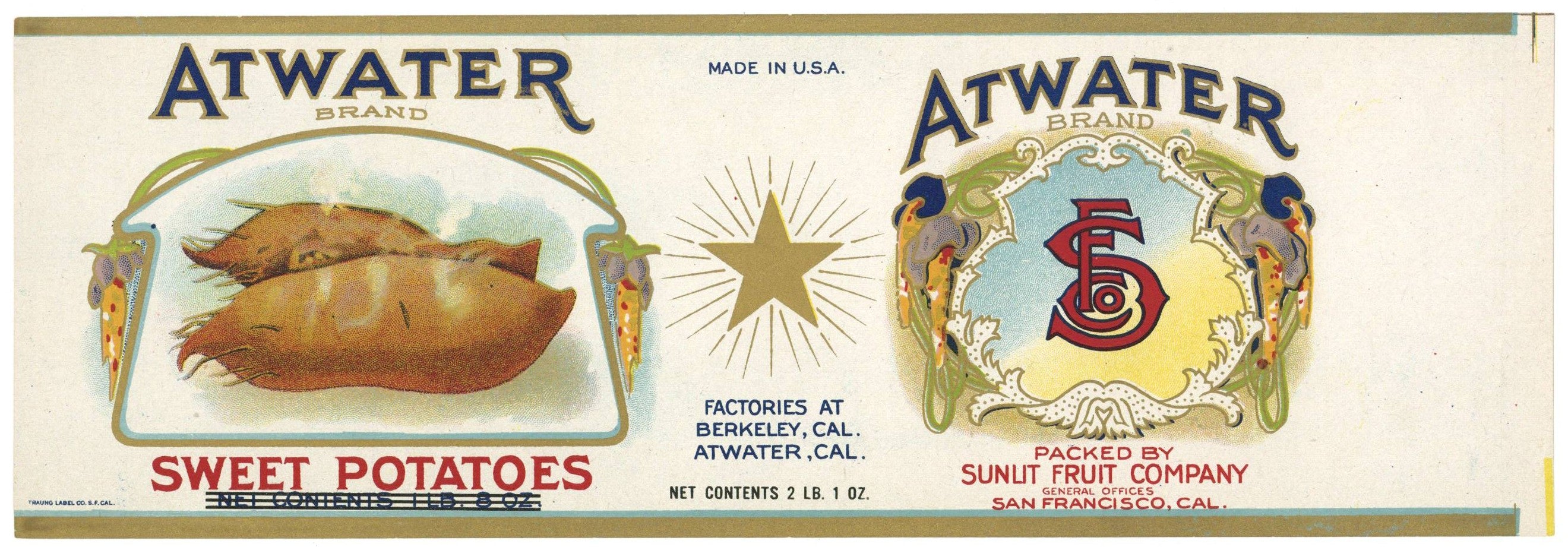 Atwater Brand Vintage Sweet Potato Can Label – thelabelman