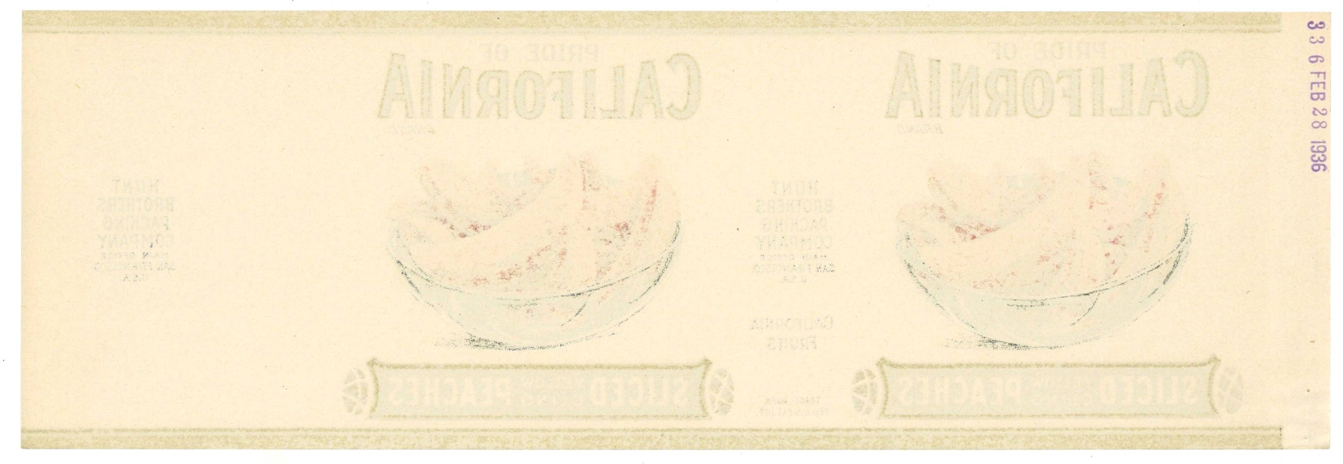 Pride of California Brand Vintage Peach Can Label – thelabelman