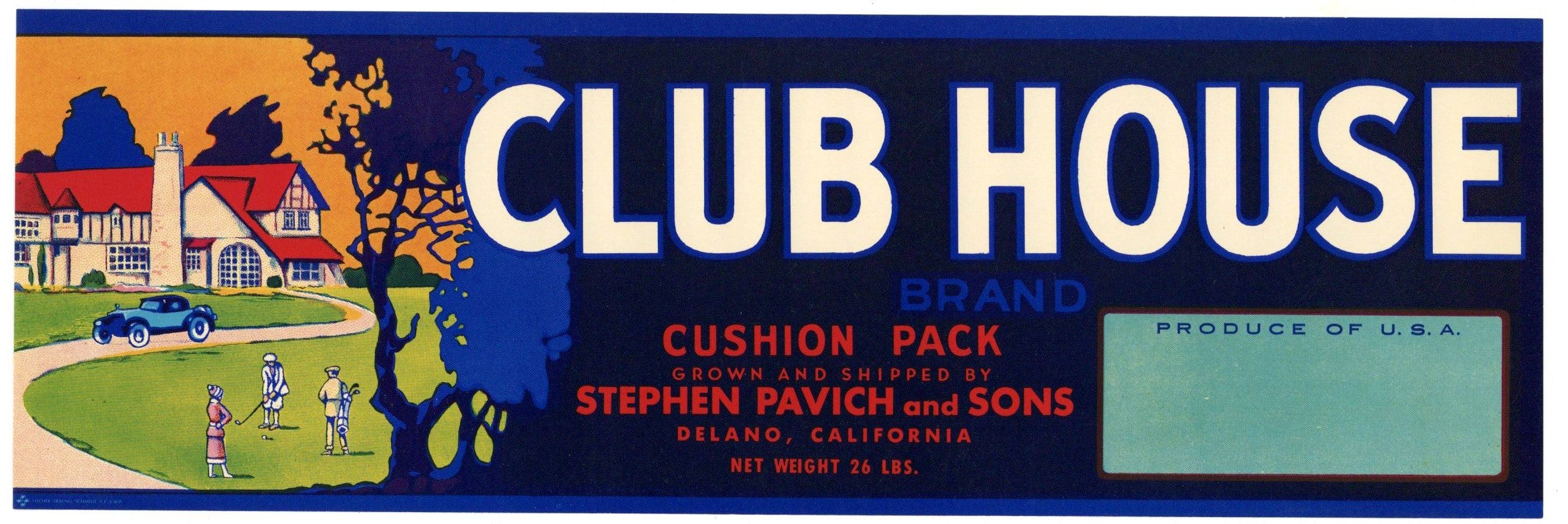Club House Brand Vintage Grape Crate Label, box – thelabelman