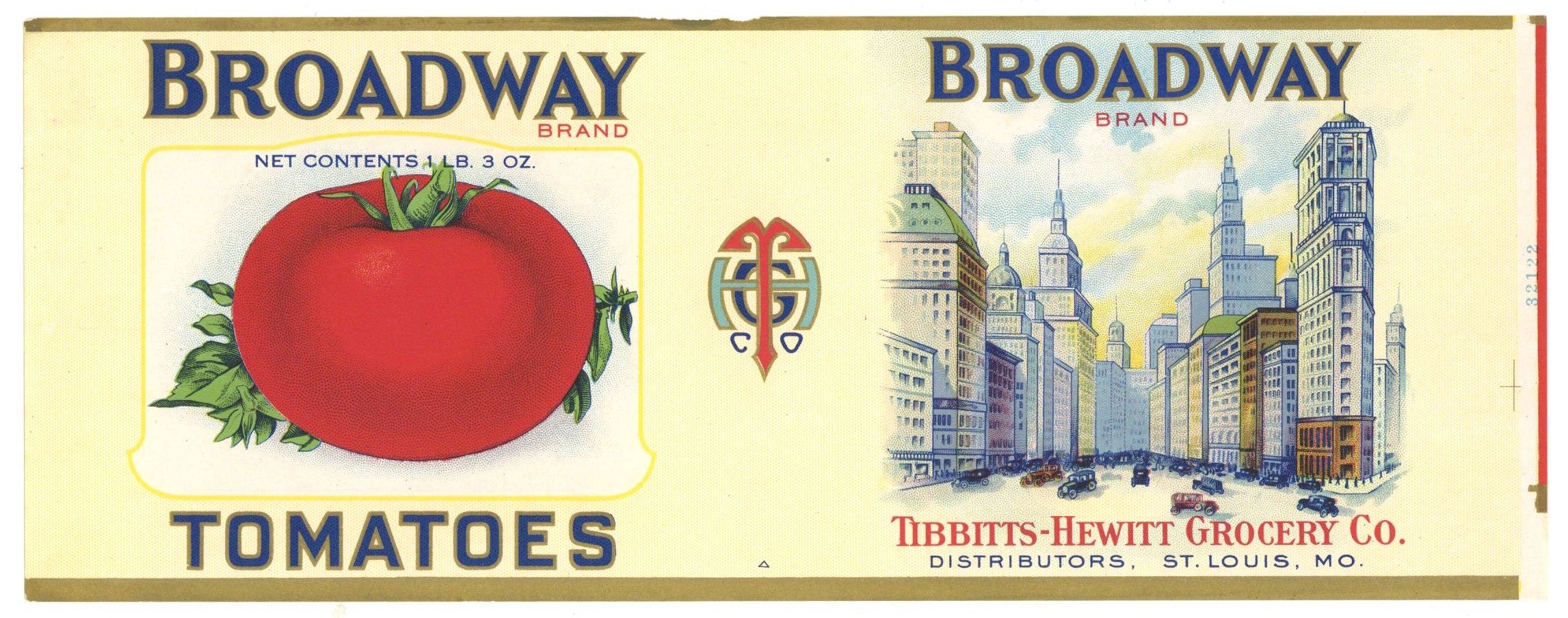 Broadway Brand Vintage ST. Louis Missouri Tomato Can Label – thelabelman