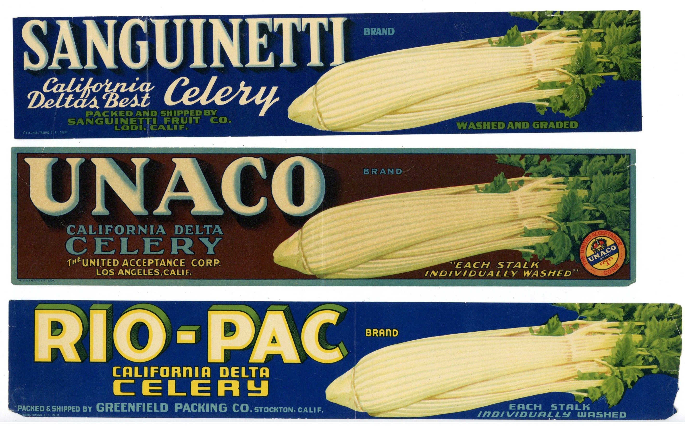 Vintage Celery label collection of 6 – thelabelman