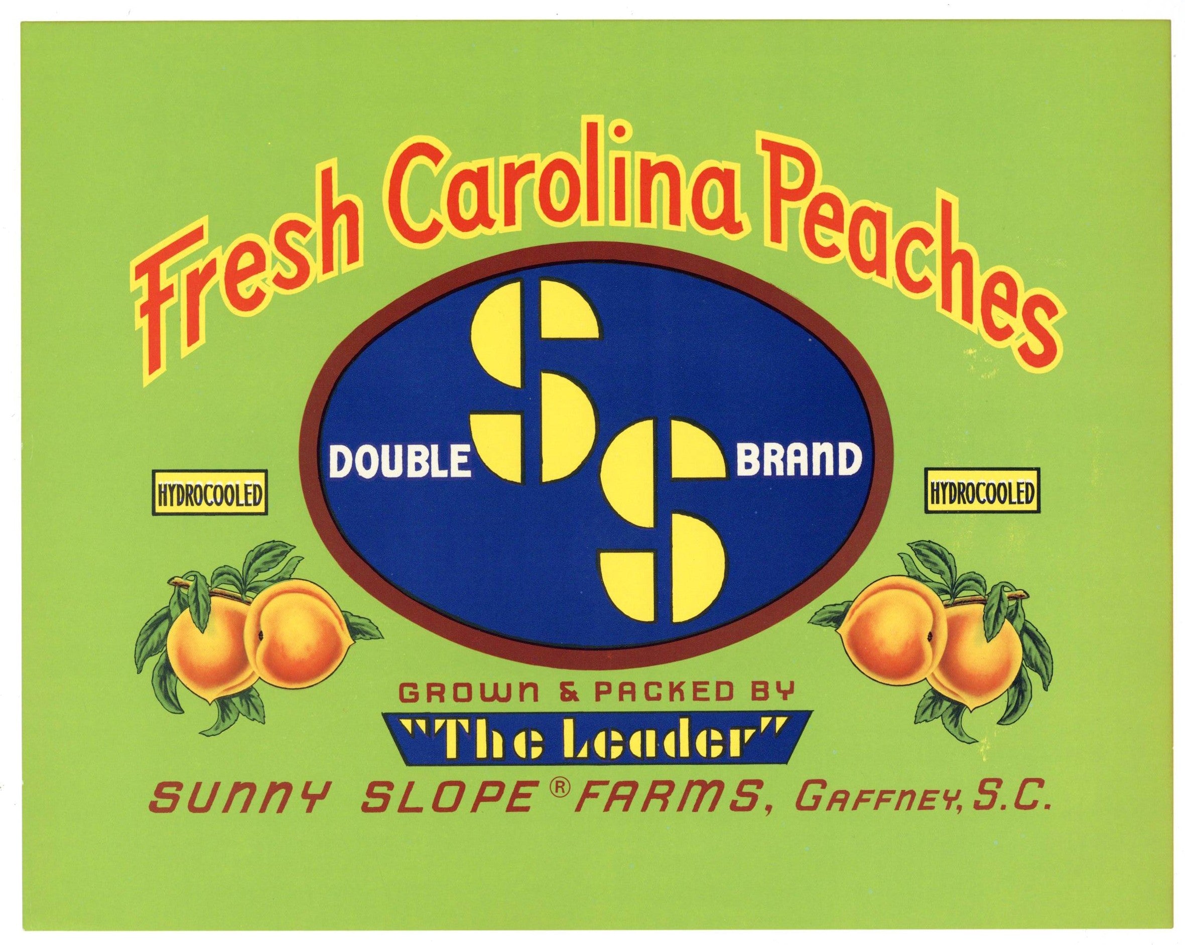 Double S Brand Vintage Gaffney South Carolina Peach Crate Label (Copy ...