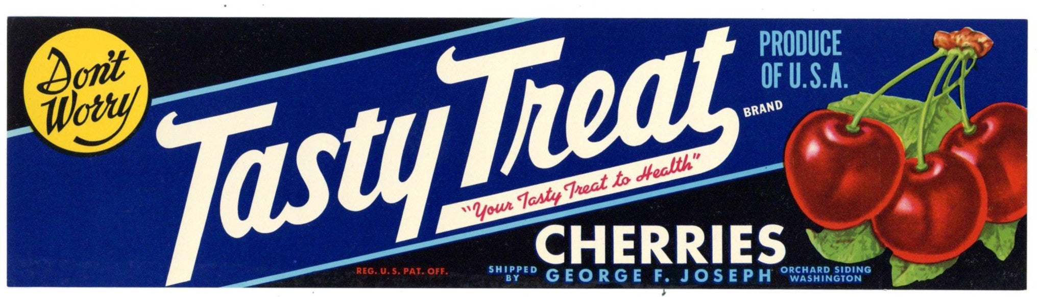 Tasty Treat Brand Vintage Orchard Siding Washington Cherry Crate Label ...