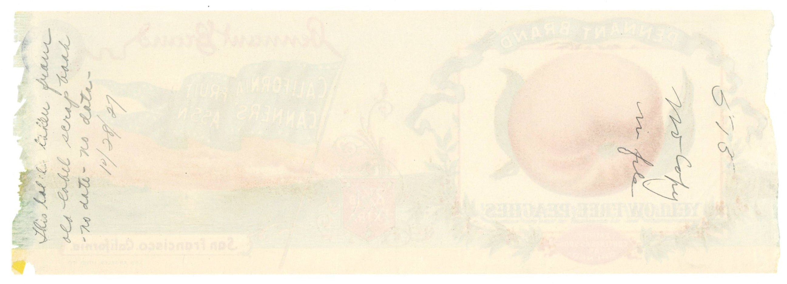 Pennant Brand Vintage Peach Can Label – thelabelman