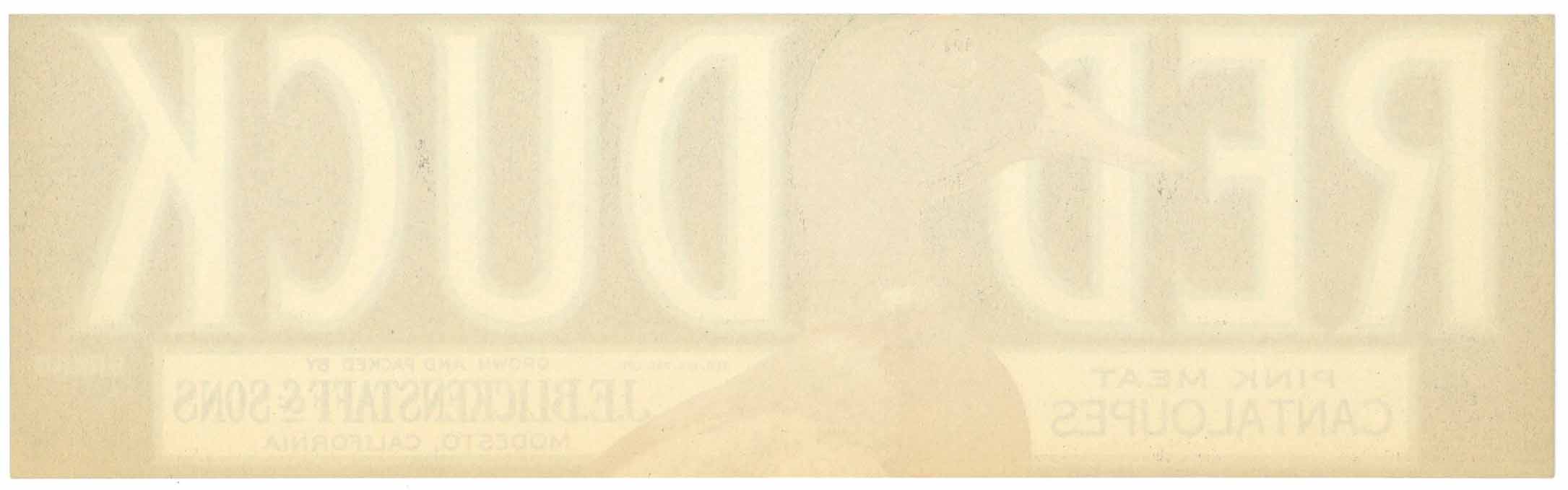 Red Duck Brand Vintage Modesto California Melon Crate Label – thelabelman