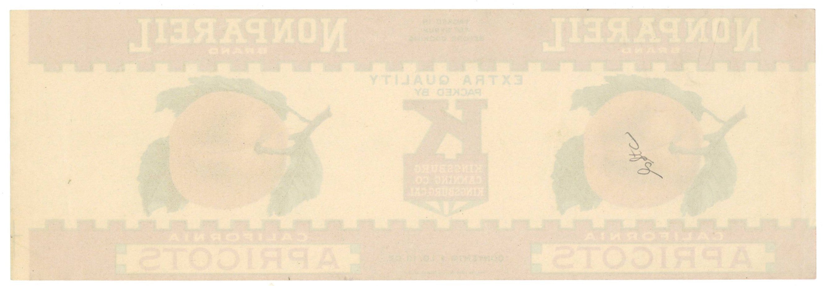 Nonpareil Brand Vintage California Apricot Can Label – thelabelman