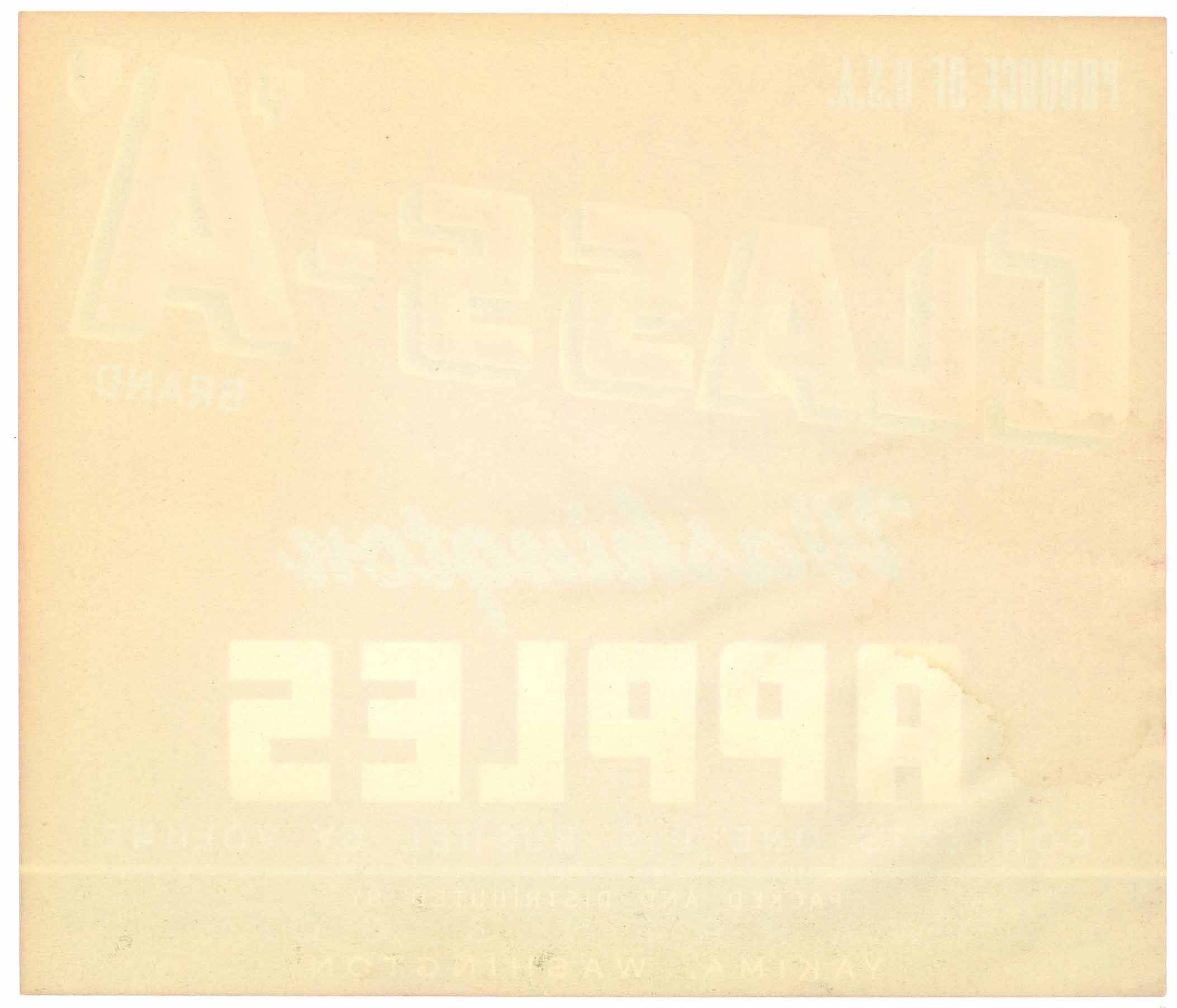 Class-A Brand Vintage Yakima Washington Apple Crate Label, red ...