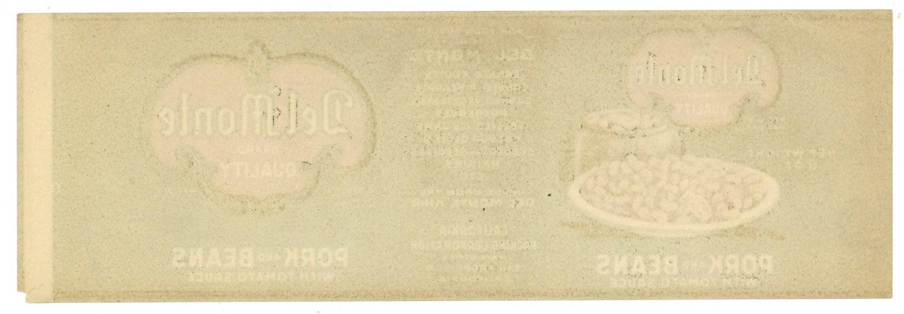Del Monte Brand Vintage Pork And Beans Can Label, earlier – thelabelman