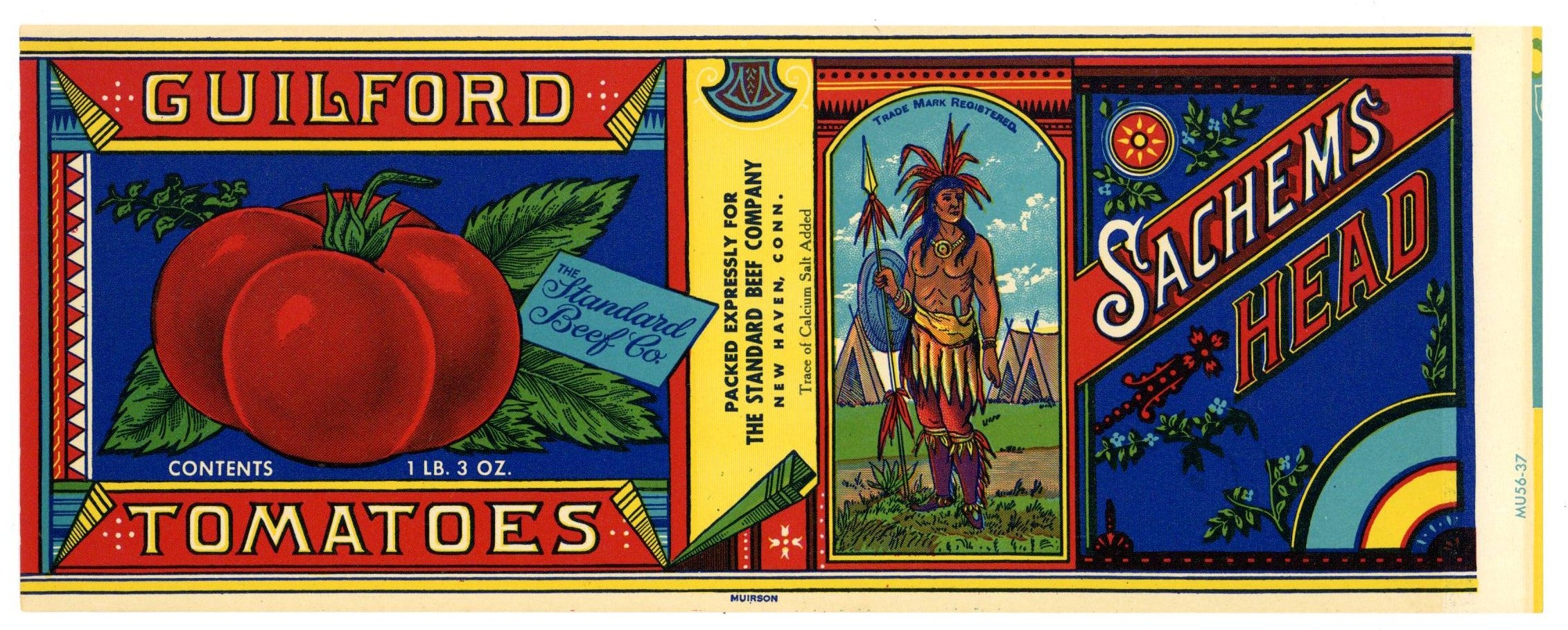 Guilford Brand Vintage New Haven Connecticut Tomato Can Label – thelabelman