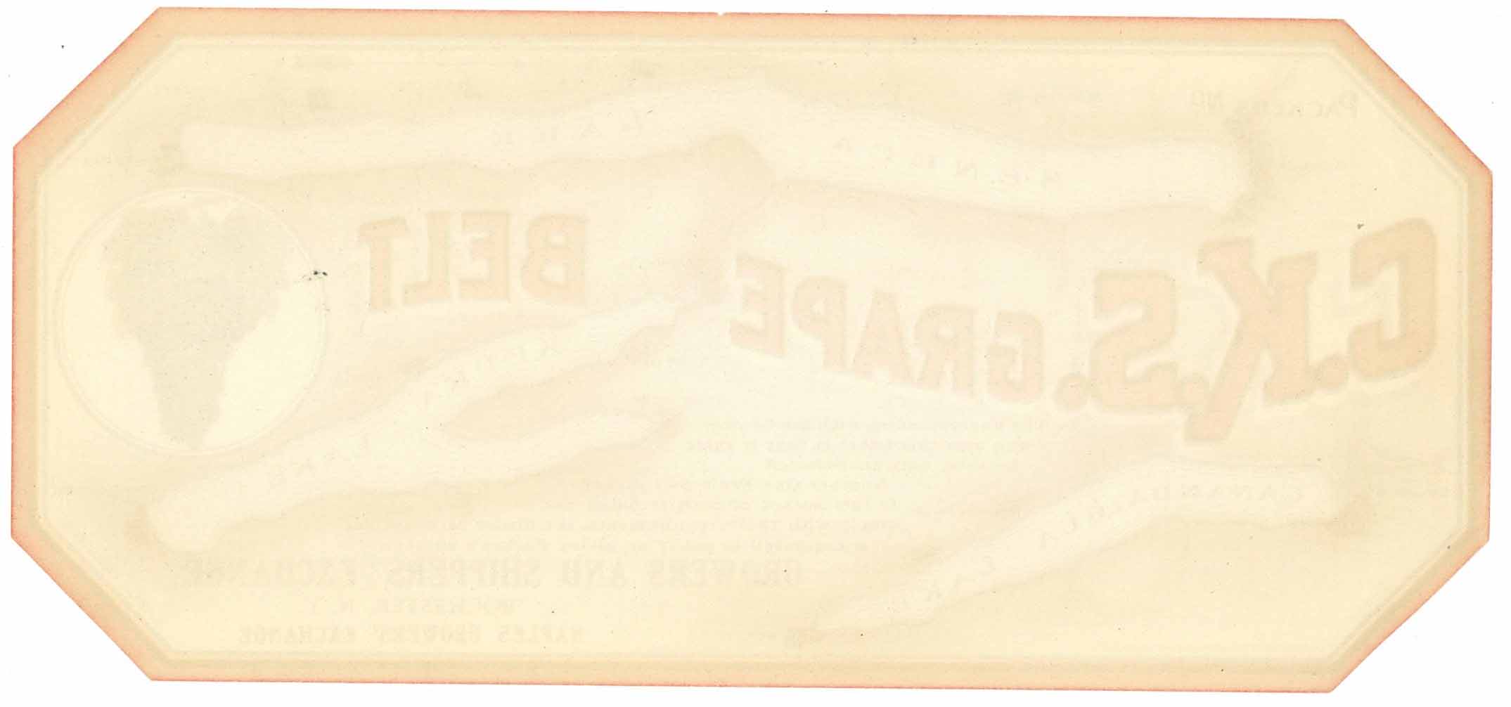 C. K. S. Brand Vintage New York State Grape Crate Label – thelabelman