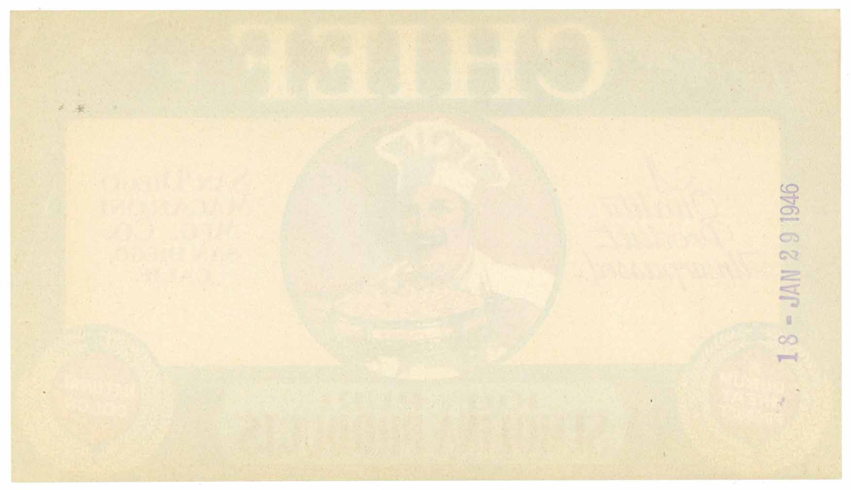 Chief Brand Vintage San Diego California Pasta Label – thelabelman