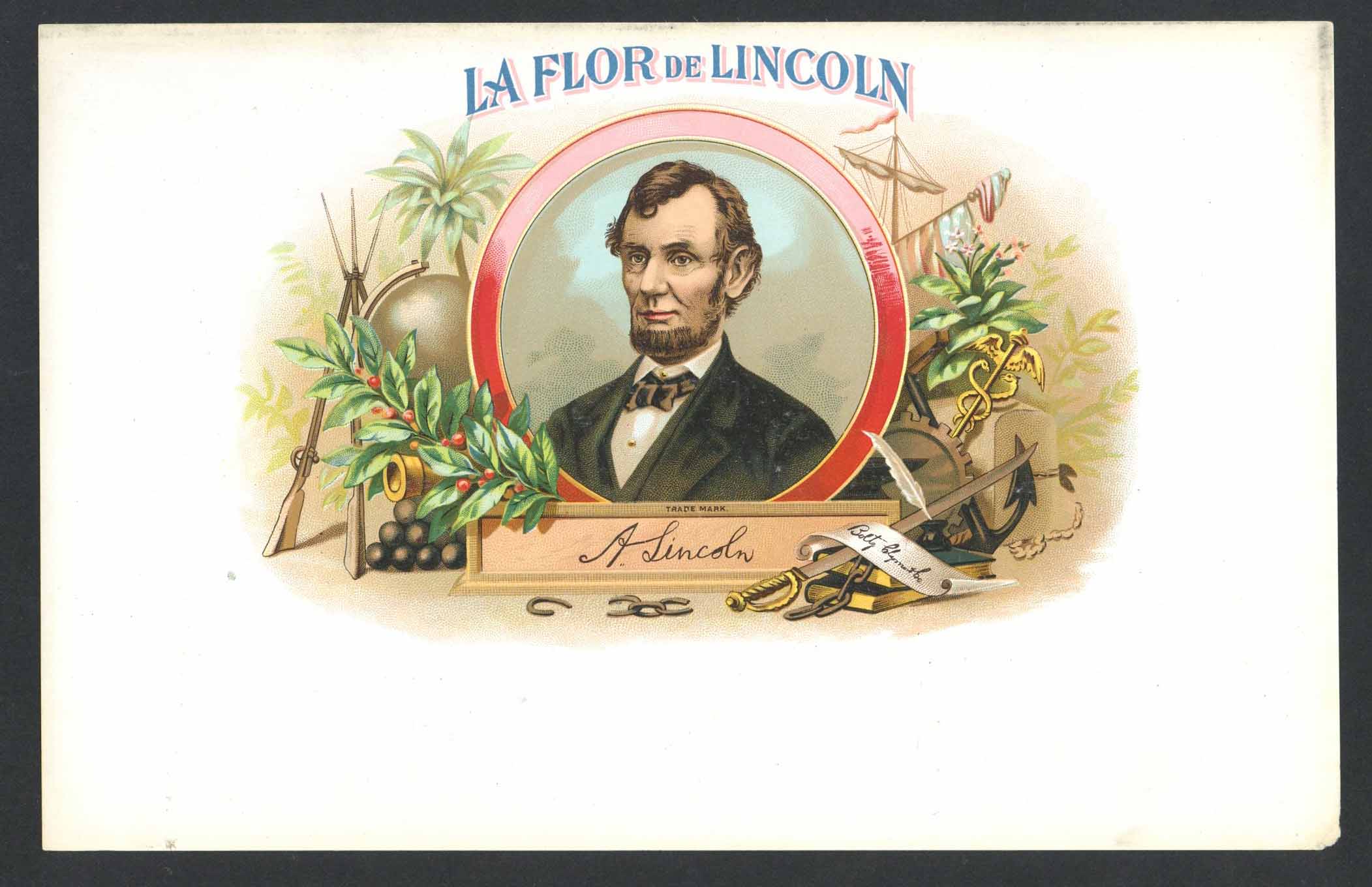 La Flor de Lincoln Brand Inner Cigar Box Label – thelabelman