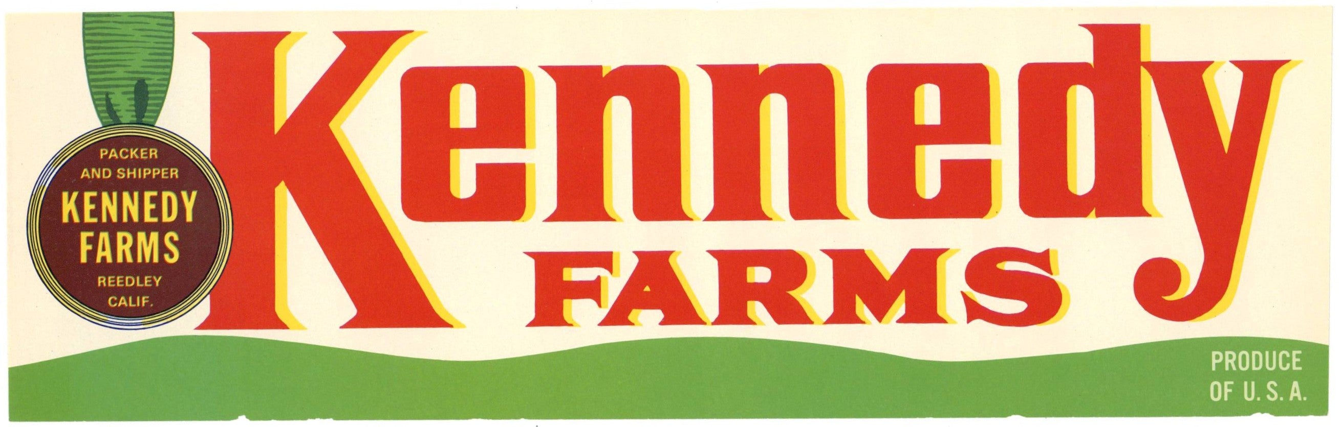 Kennedy Brand Vintage Reedley California Fruit Crate Label – thelabelman