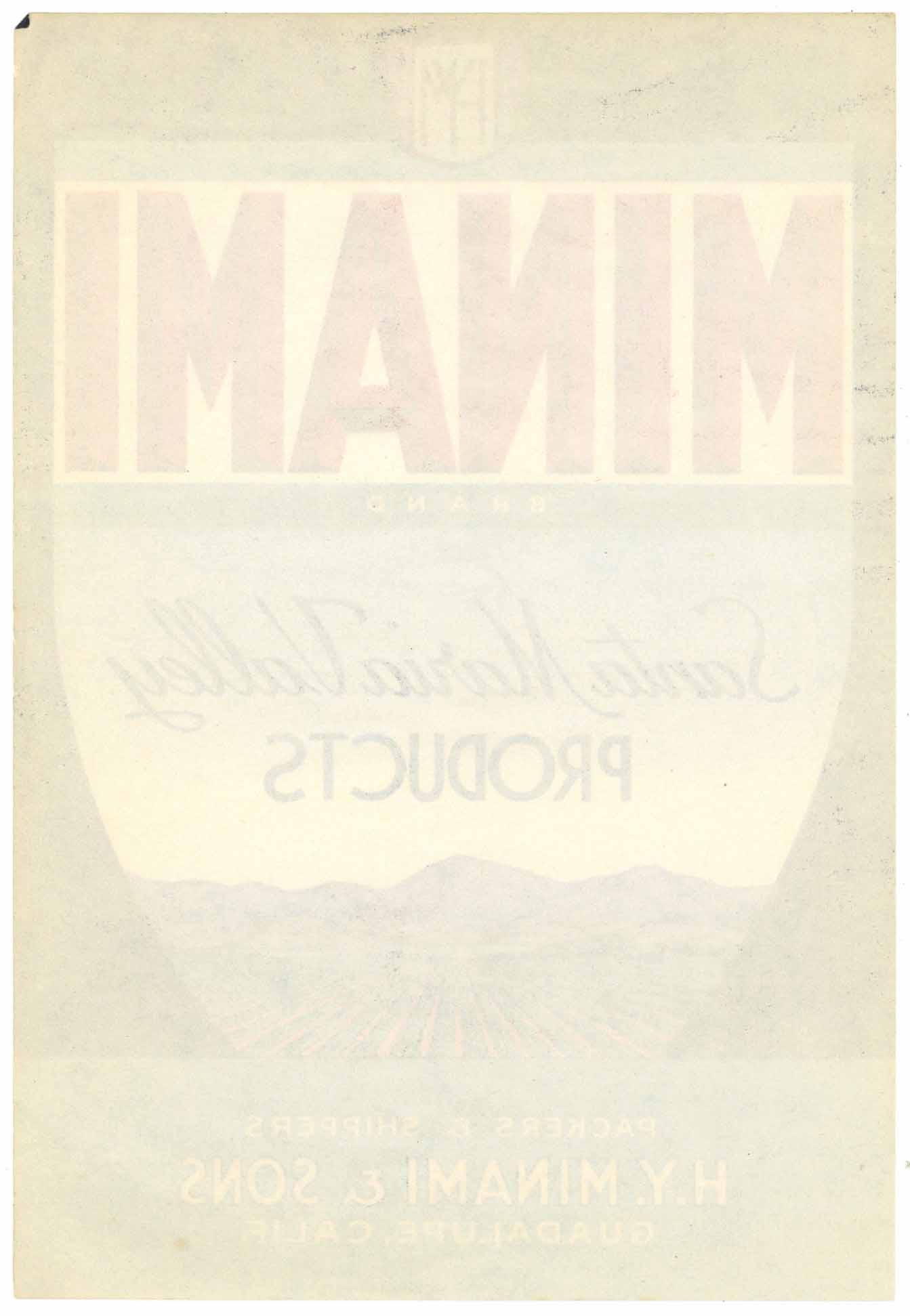 Minami Brand Vintage Santa Maria Valley Vegetable Crate Label – thelabelman