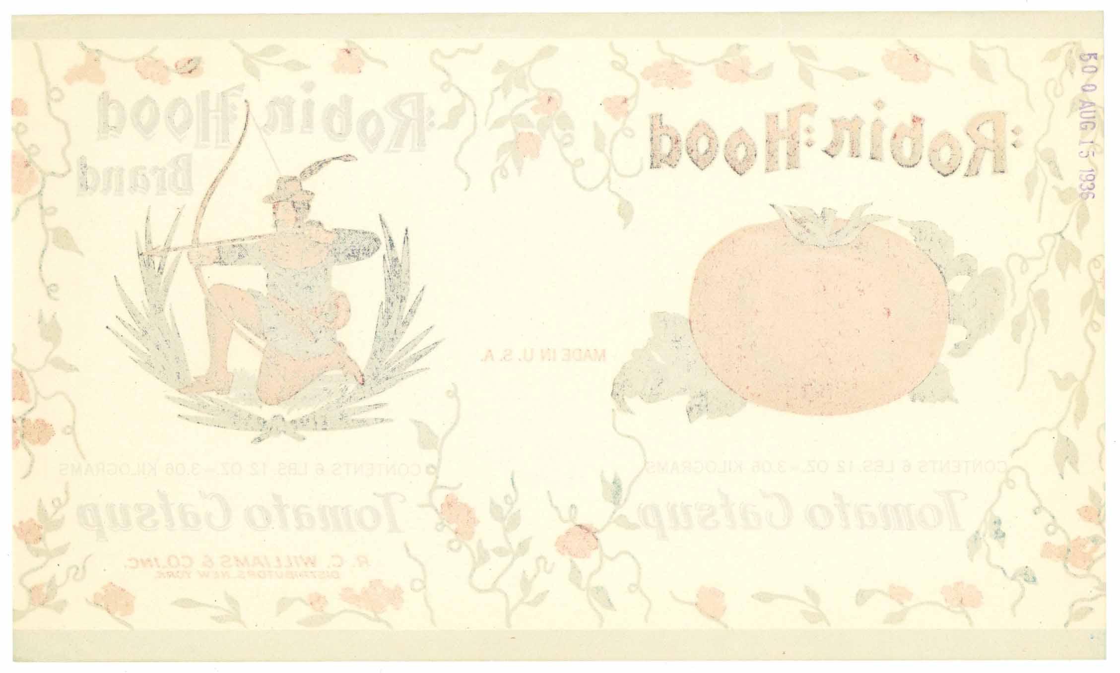 Robin Hood Brand Vintage Tomato Can Label – thelabelman