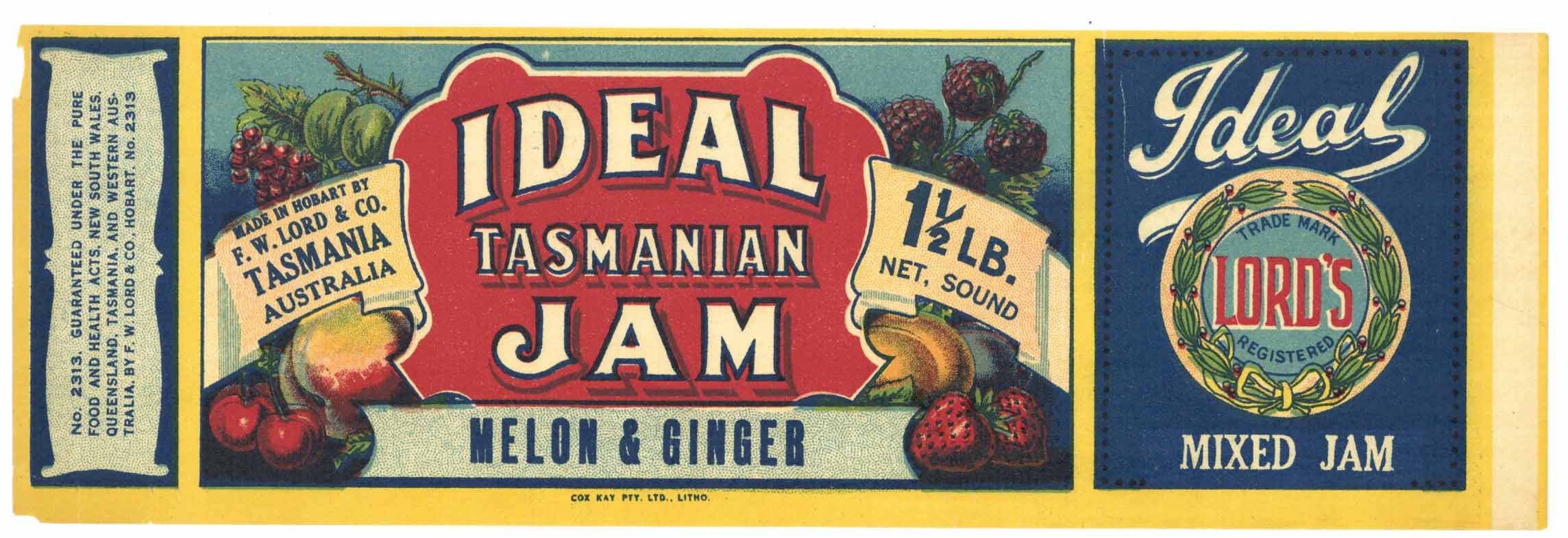 Ideal Brand Vintage Australia Jam Can Label – thelabelman