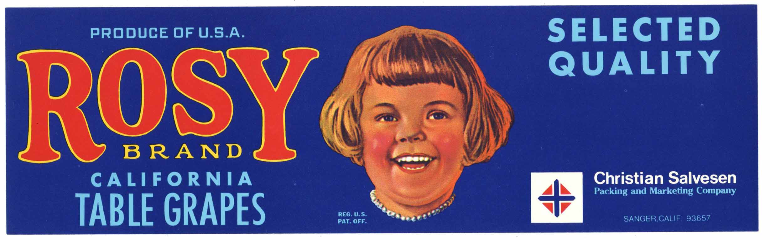 Rosy Brand Vintage Fresno Grape Crate Label – thelabelman