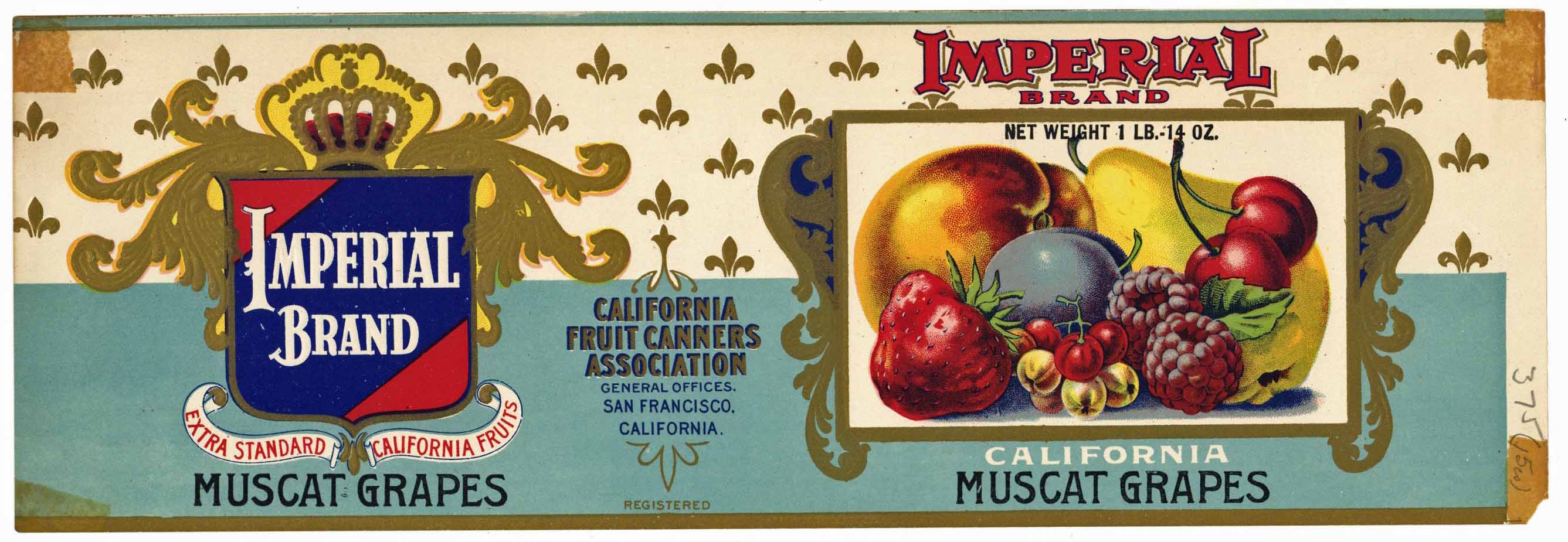 Imperial Brand Vintage Muscat Grape Can Label – thelabelman