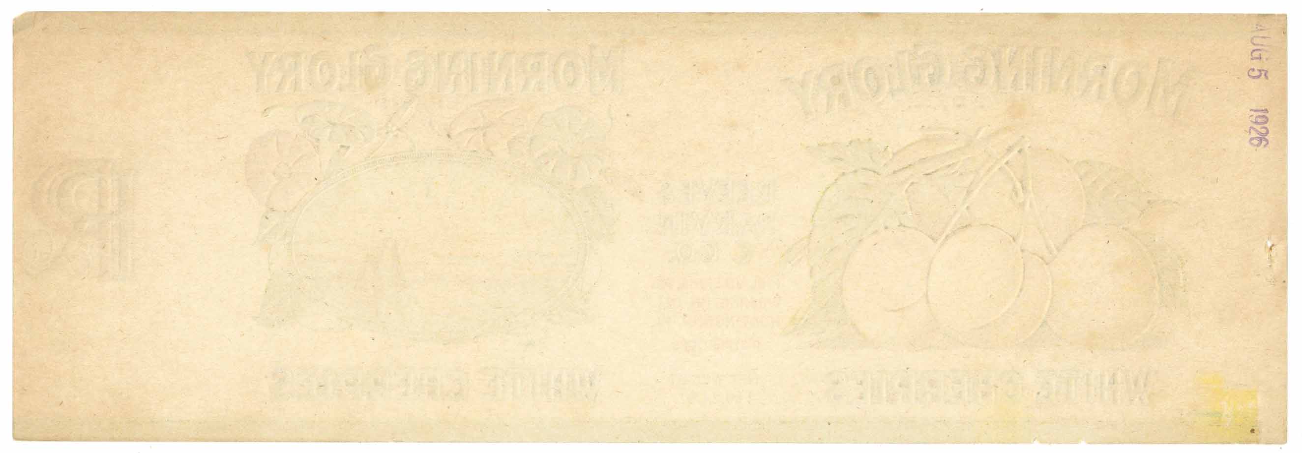 Morning Glory Brand Vintage White Cherries Can Label – thelabelman