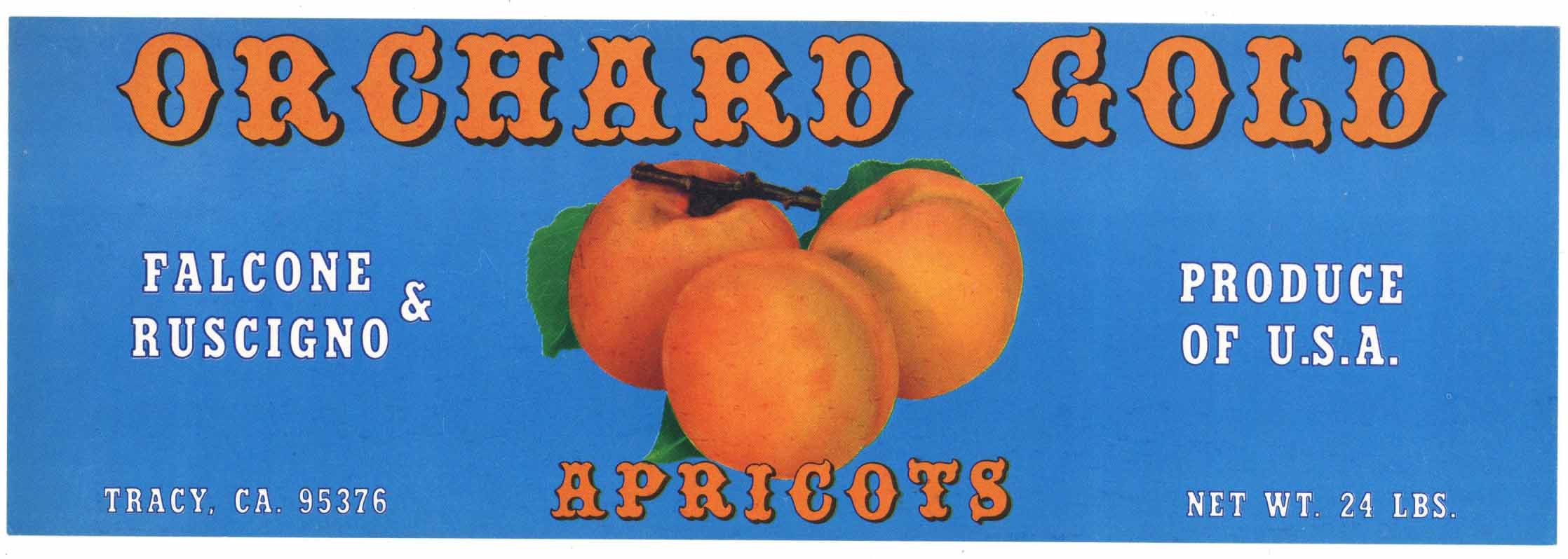 Orchard Gold Brand Vintage Tracy California Apricot Crate Label ...