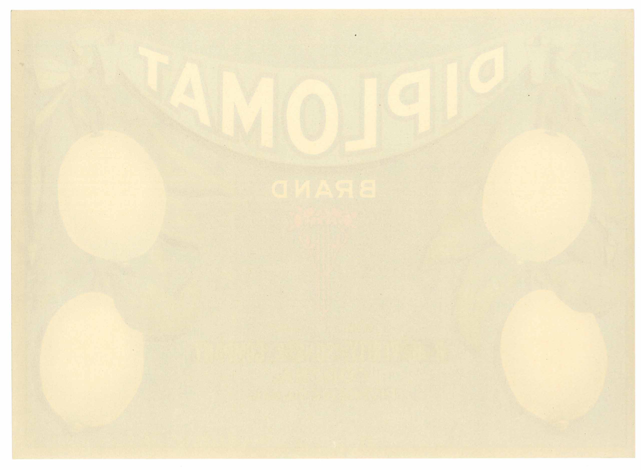 Diplomat Brand Vintage Corona Lemon Crate Label – thelabelman