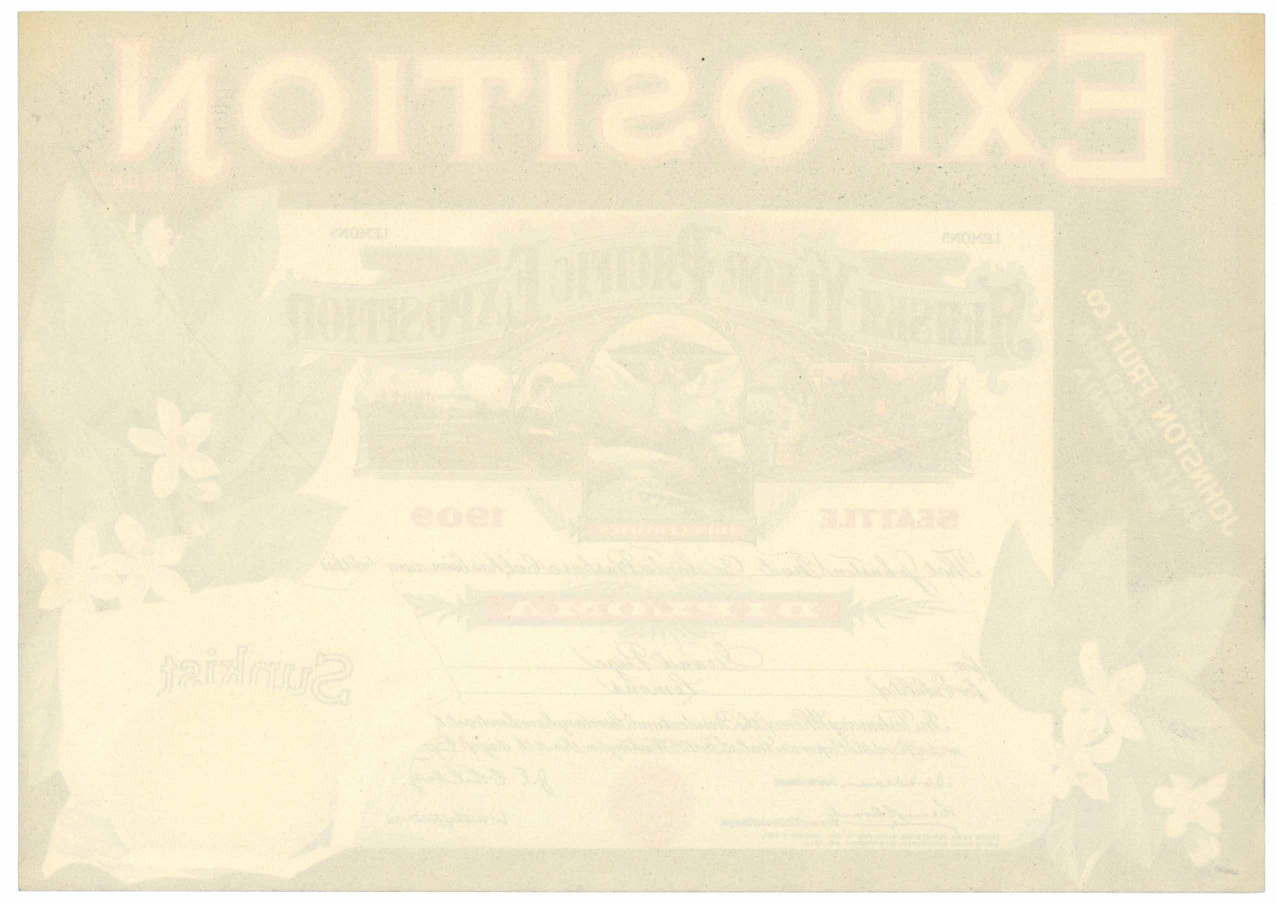 Exposition Brand Vintage Santa Barbara Lemon Crate Label – thelabelman