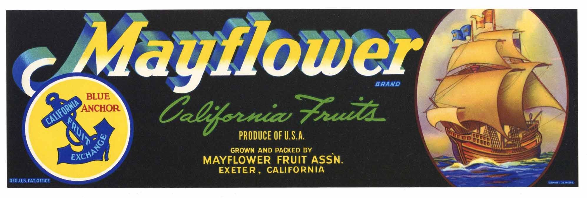 Mayflower Brand Vintage Fruit Crate Label – thelabelman