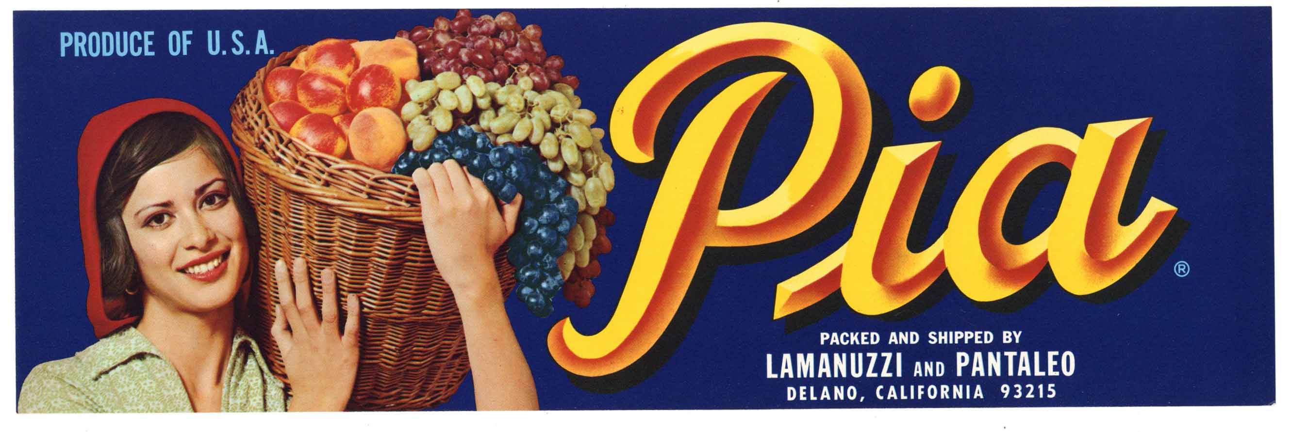 Pia Brand Vintage Delano Produce Crate Label – thelabelman