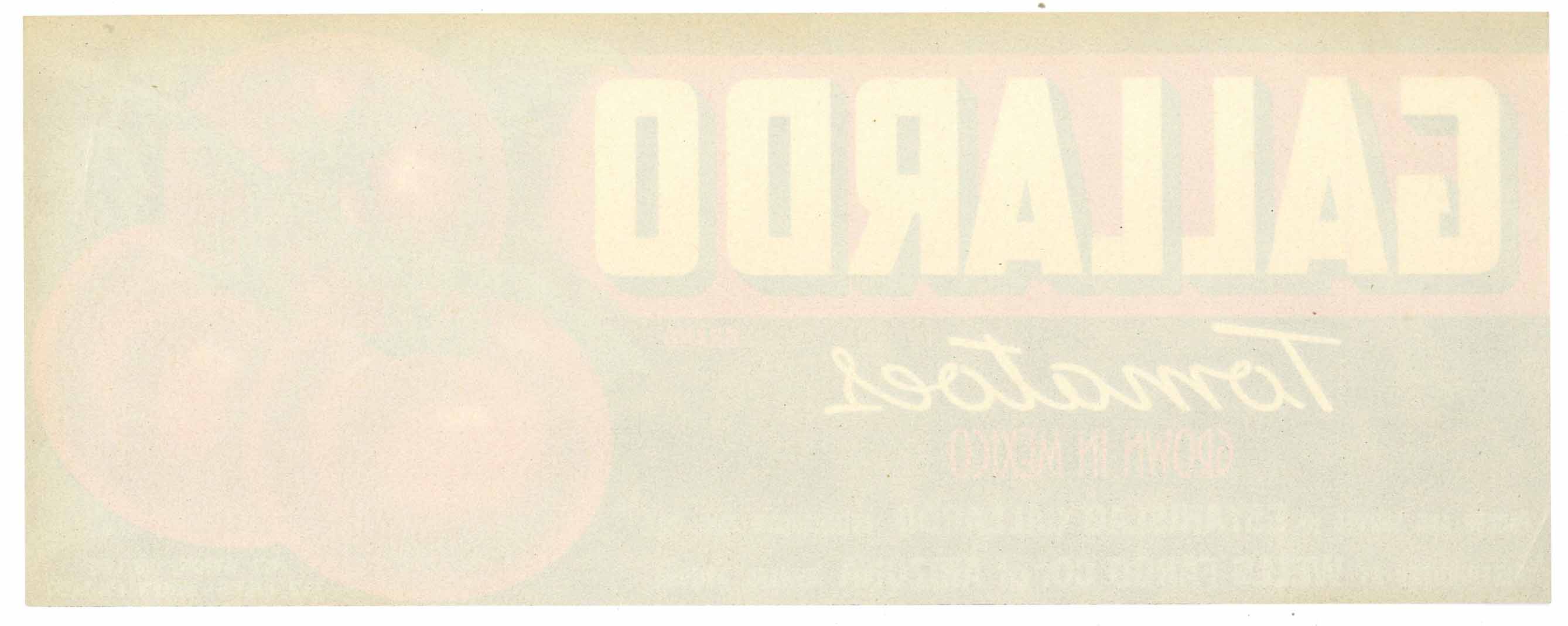 Gallardo Brand Vintage Arizona Tomato Crate Label – thelabelman