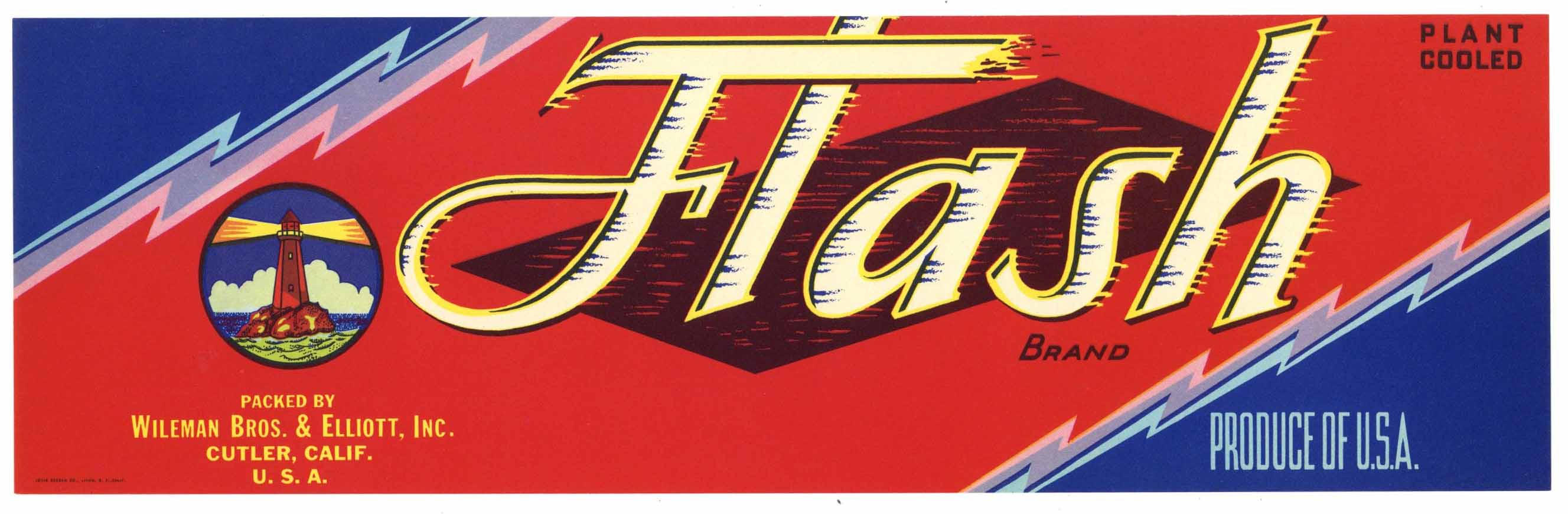 Flash Brand Vintage Cutler Fruit Crate Label – thelabelman