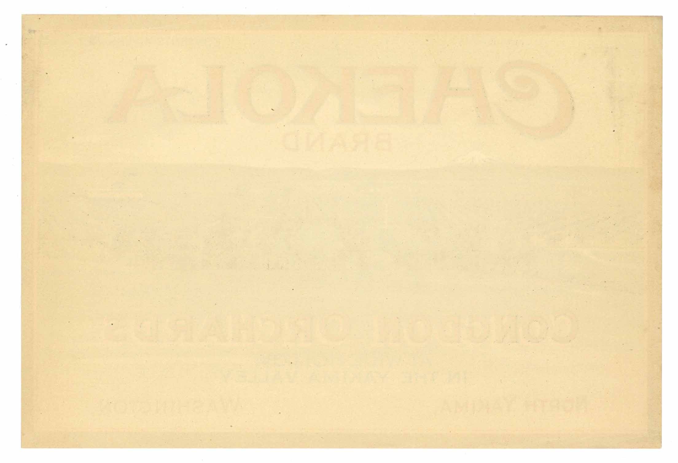 Chekola Brand Vintage Yakima Washington Pear Crate Label – thelabelman