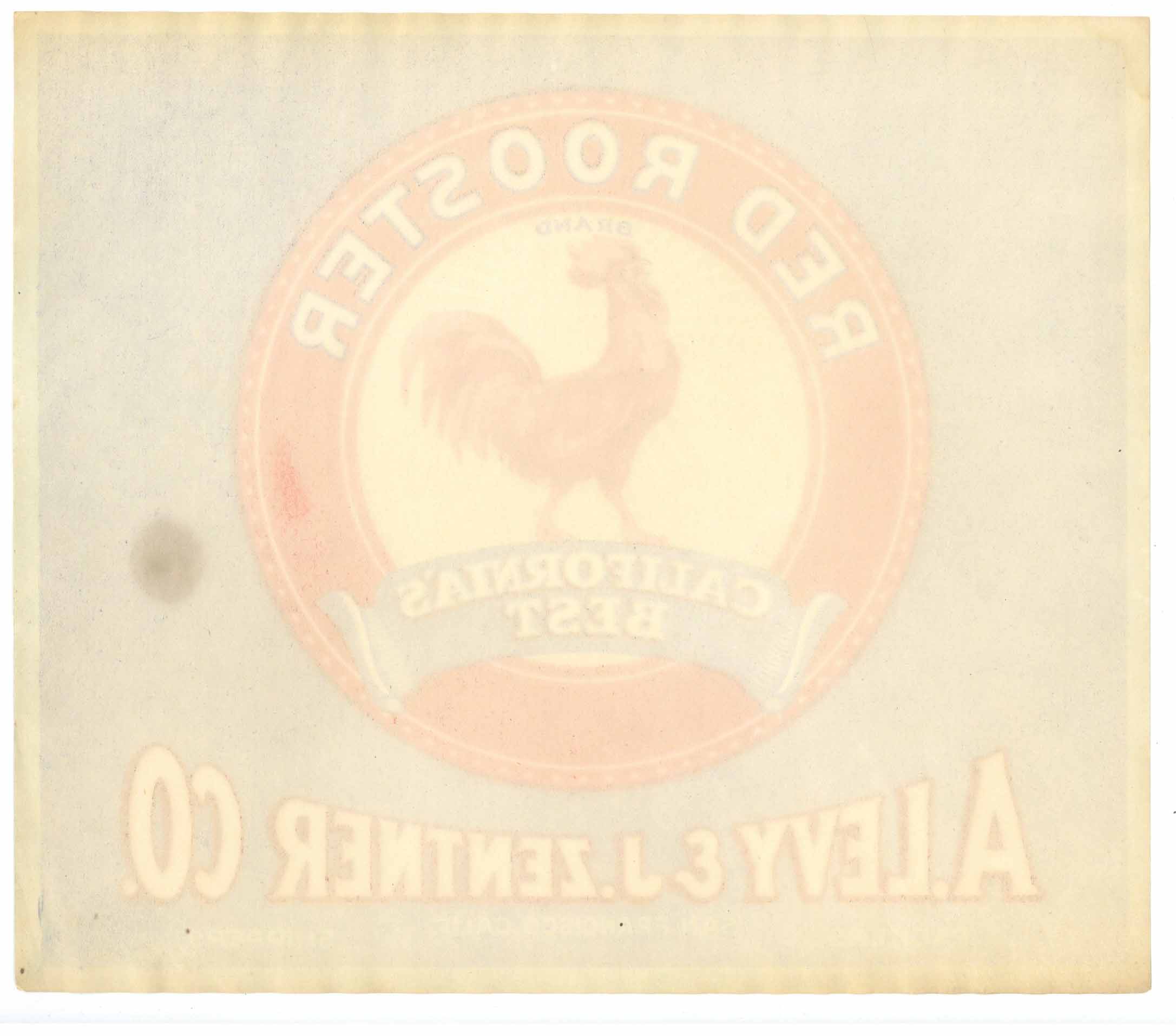 Red Rooster Brand Vintage Apple Crate Label – thelabelman